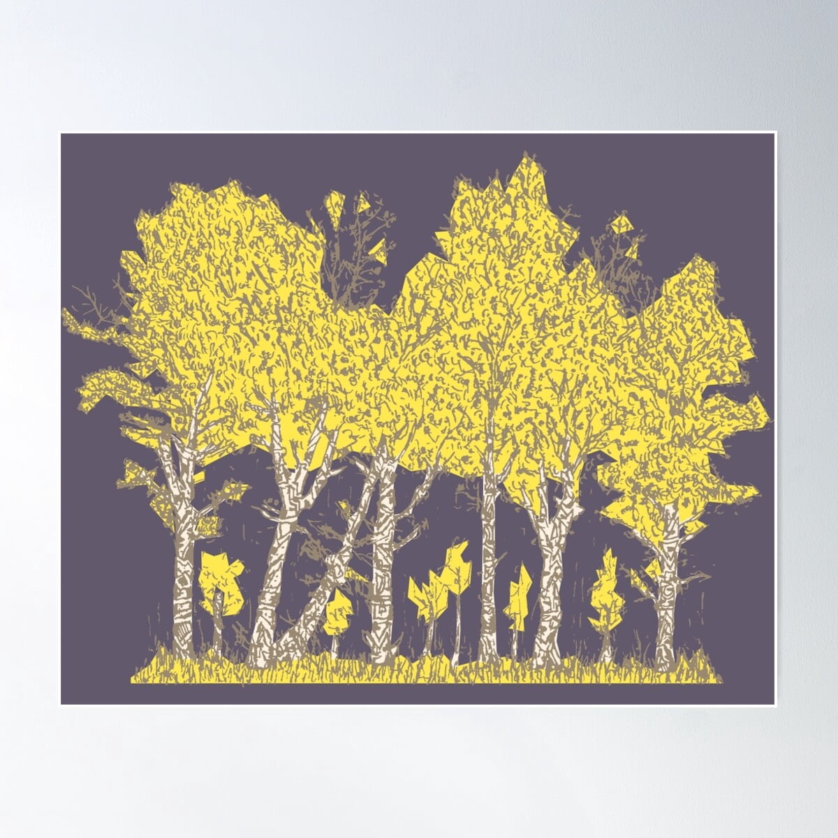 Aspen Grove Poster Wall Art Modern Wall Decor For Living Room Bedroom ...