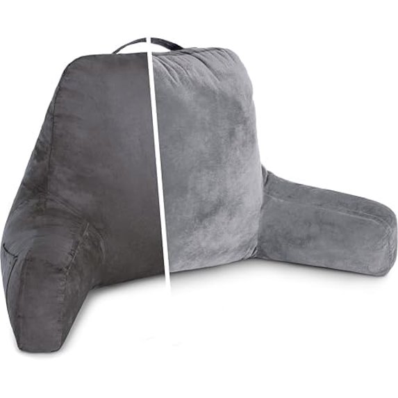 Aspen Iron Grey, Reading Pillow Bed Rest Chair, Two-Sided Reversible ...