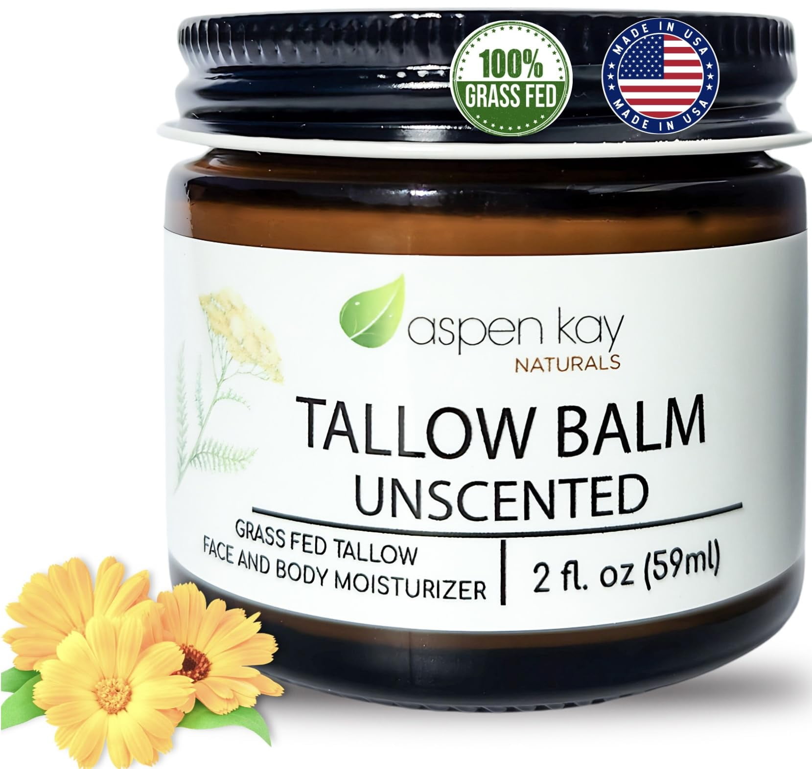 Aspen Kay Naturals Handmade TMA2 100% Grass Fed Beef Tallow Balm for ...
