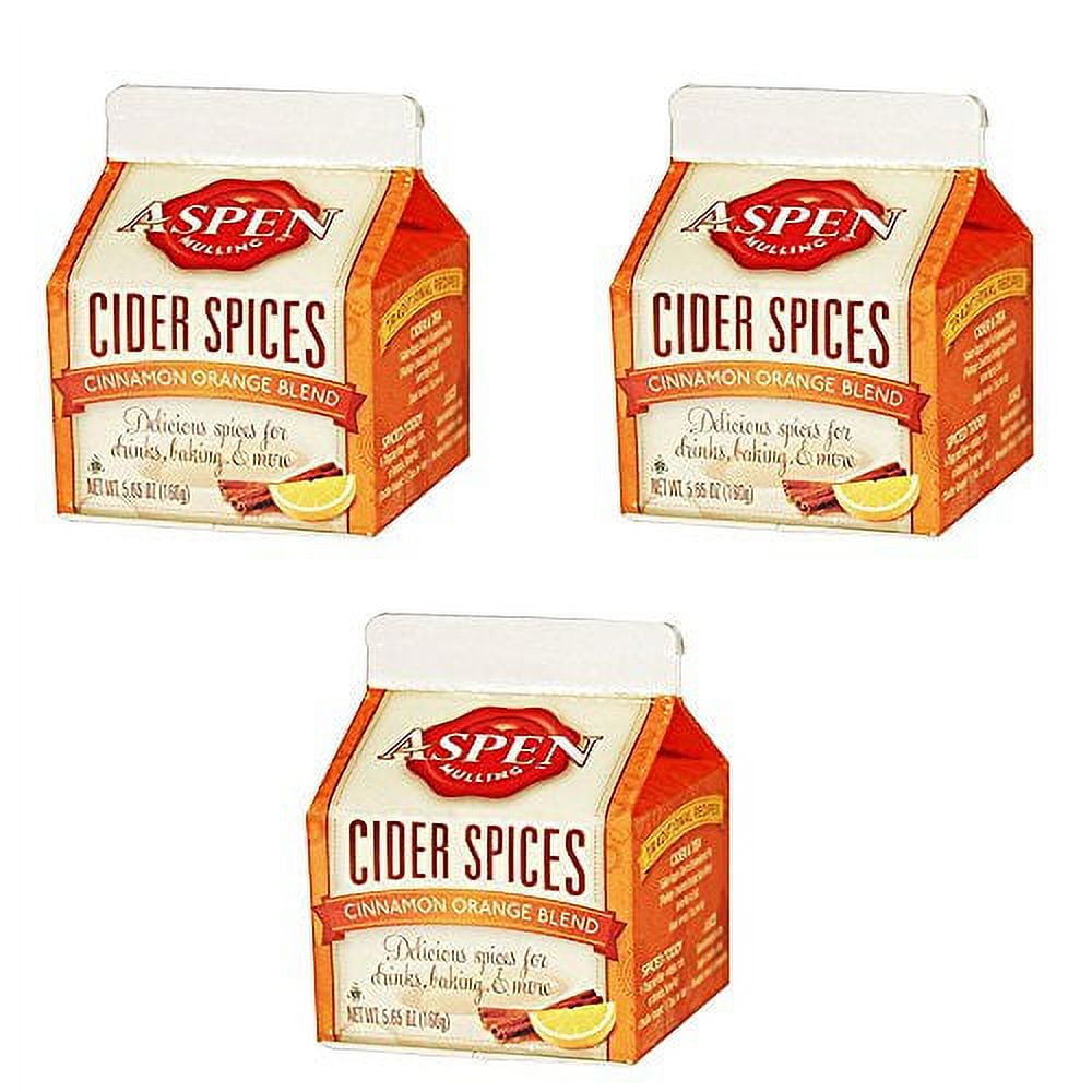 Aspen Mulling Cider Spices, Cinnamon-Orange – 5.65-Ounce Cartons (3 ...