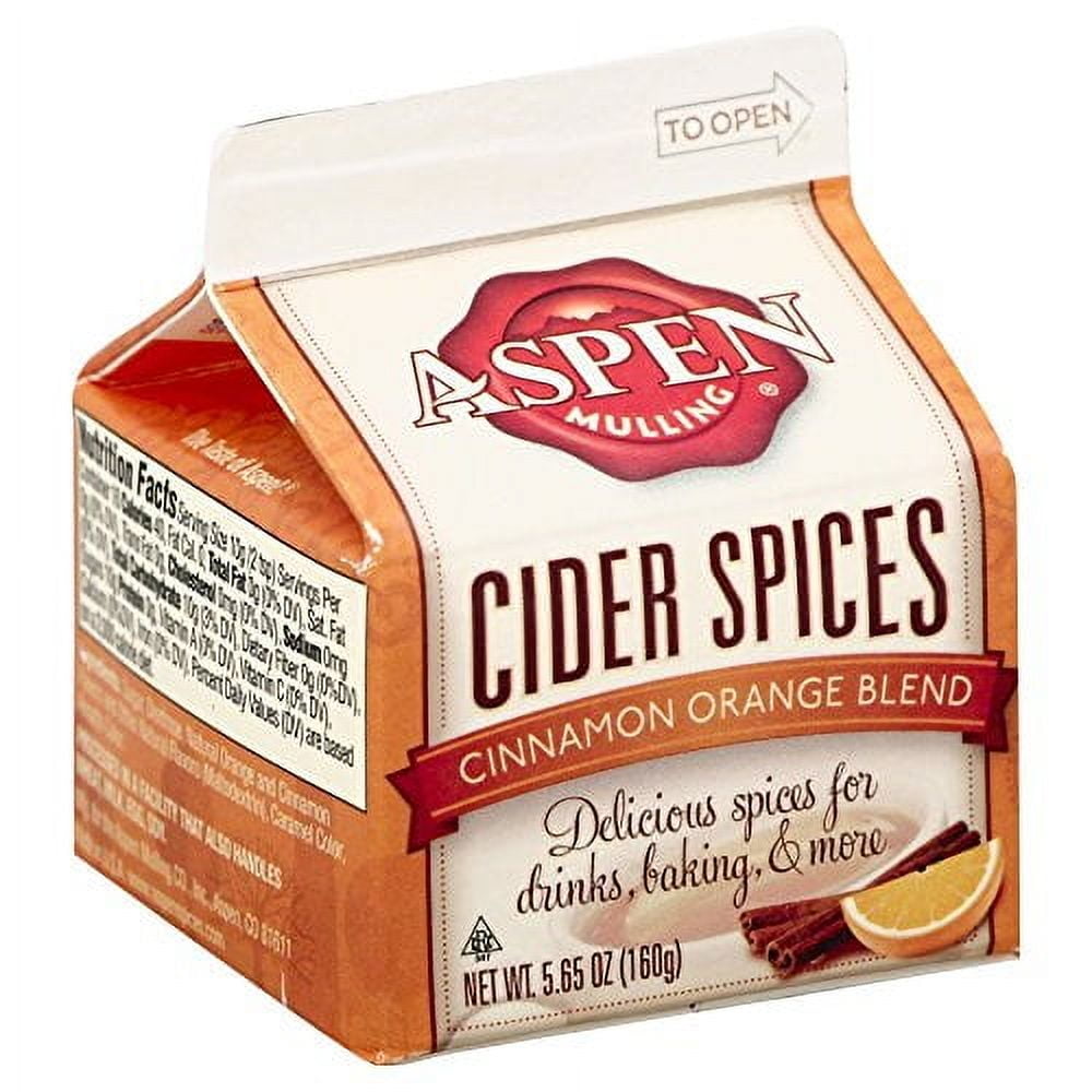 Aspen Mulling Cider Spices, Cinnamon-Orange – 5.65-Ounce Cartons (9 ...
