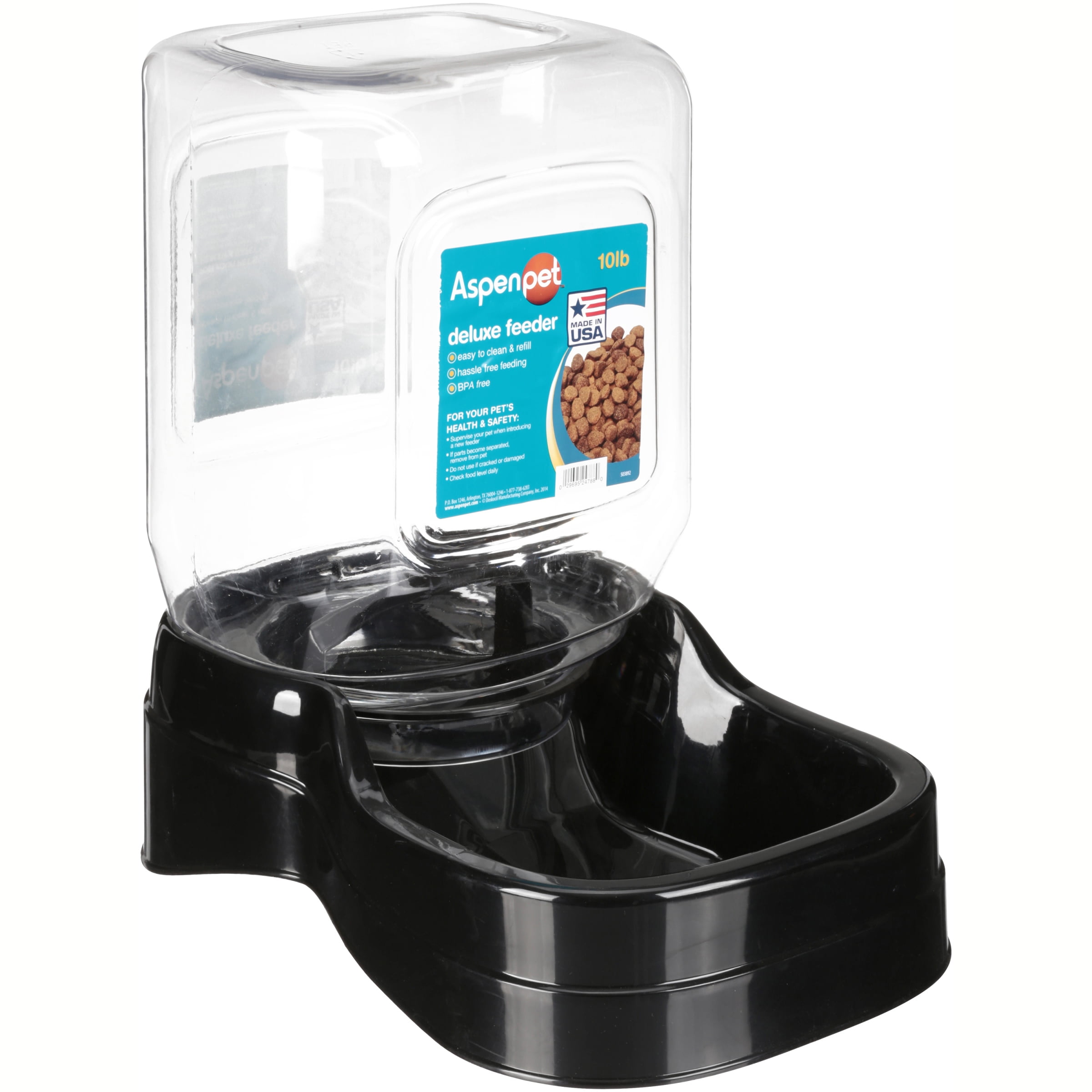 Aspen Pet Deluxe Automatic Feeder with Instructions for Pets, Black ...