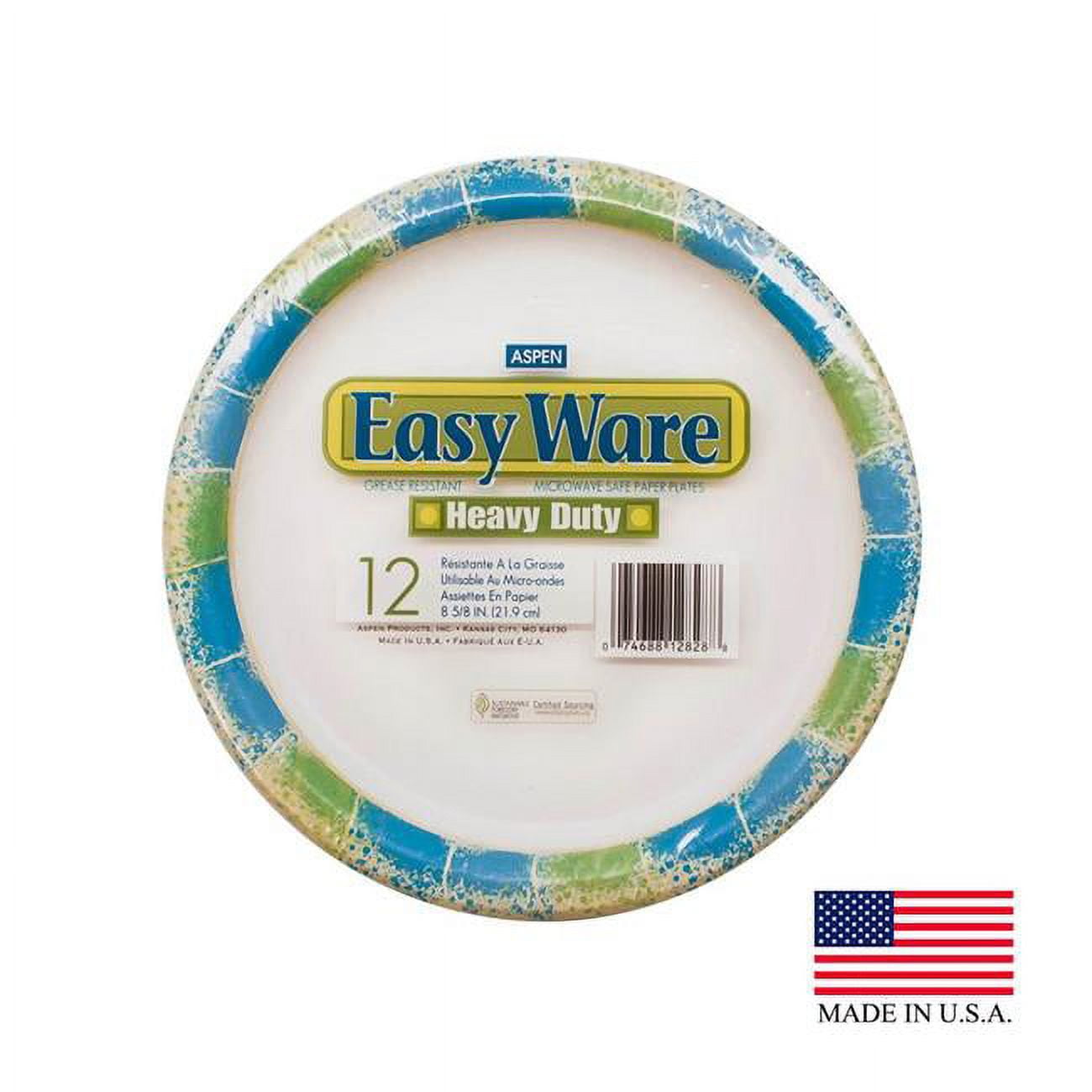 Aspen Products 16128-5 PE 8.75 in. Easy Ware Coated Paper Plate - Case ...