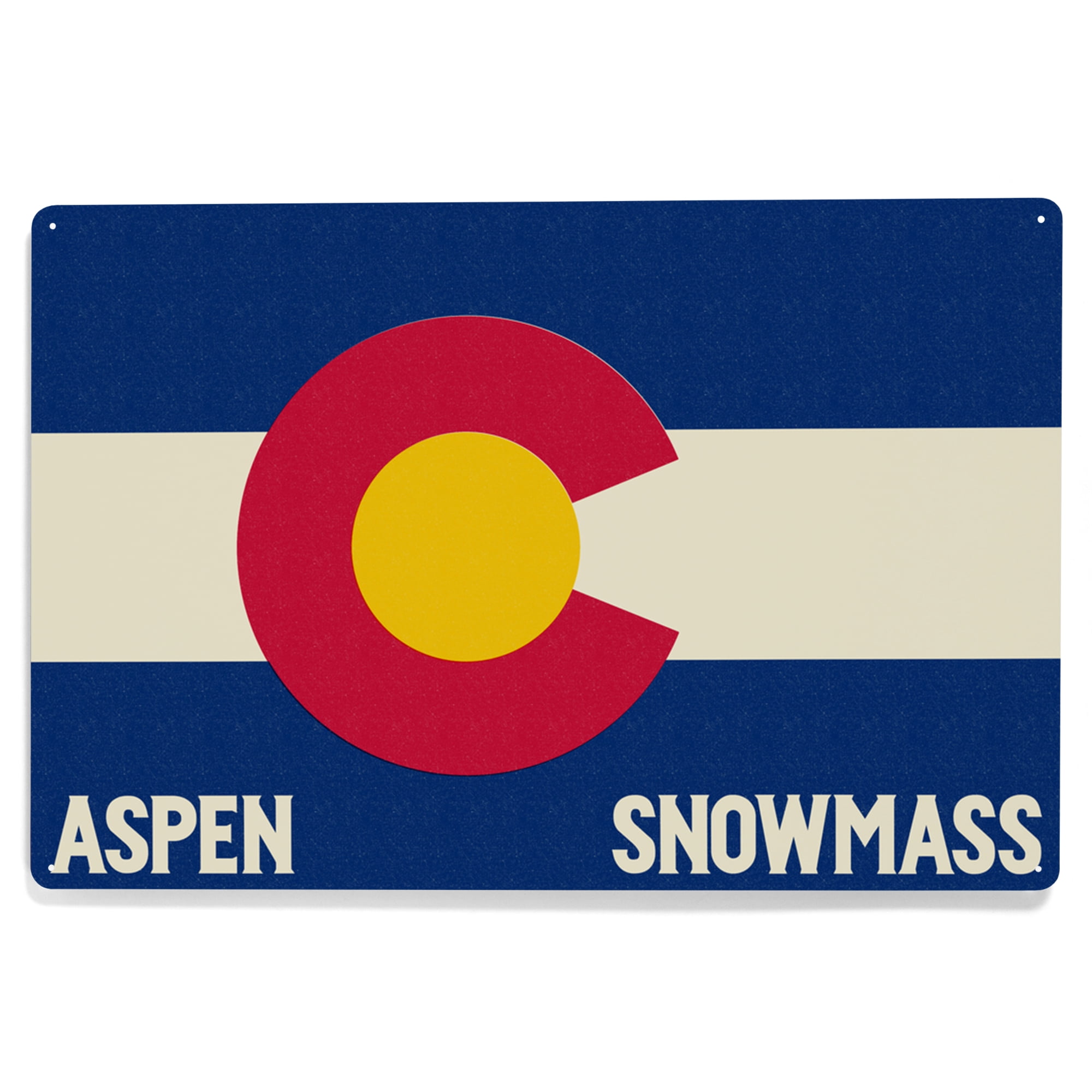Aspen, Snowmass, Colorado, State Flag (12x18 Aluminum Art, Indoor ...