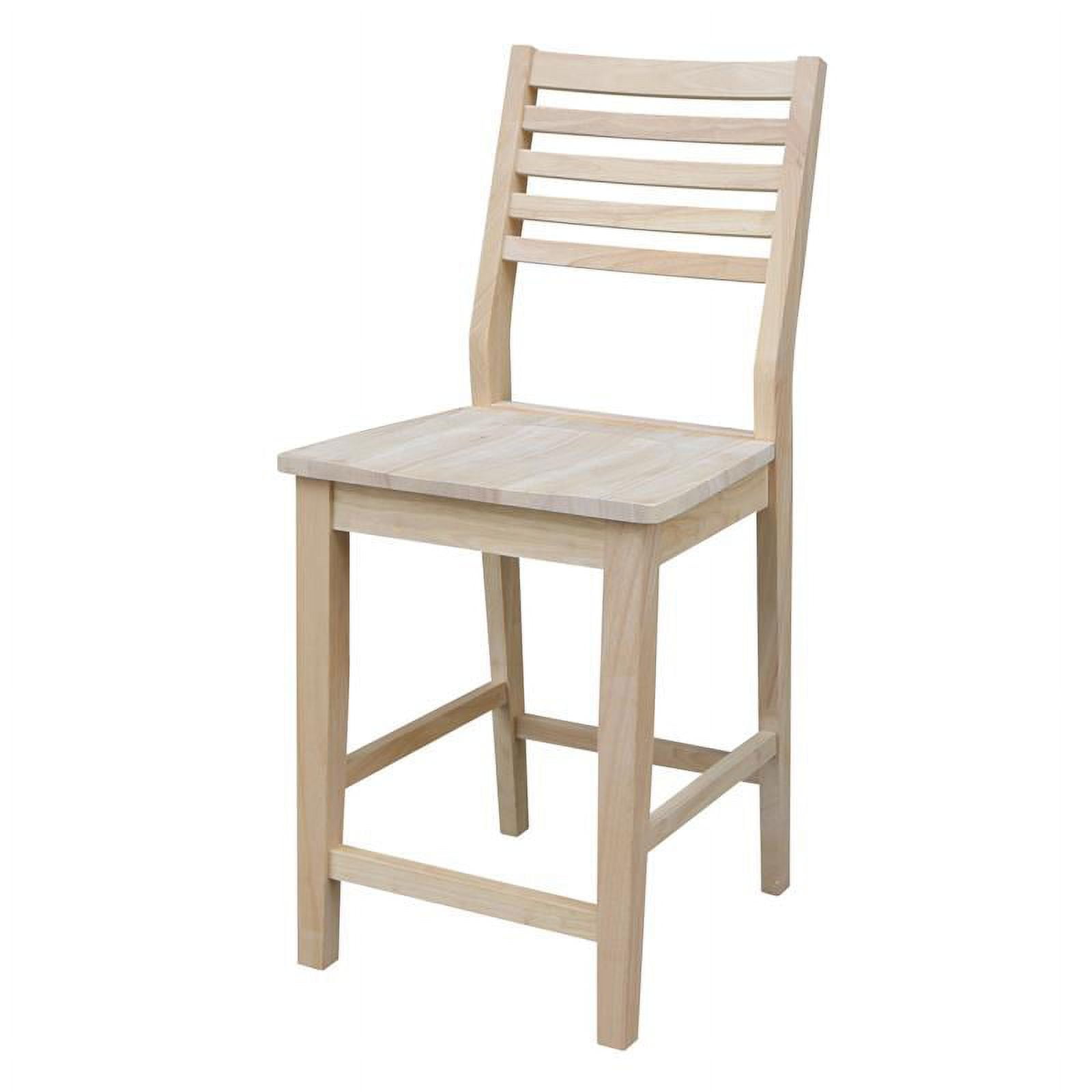 Aspen Solid Wood Counter Height Slat Stool - Unfinished - Walmart.com