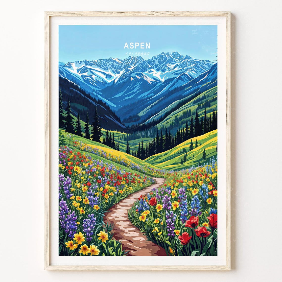 Aspen Travel Poster, Aspen Colorado Travel Print, Colorado Wall Art ...
