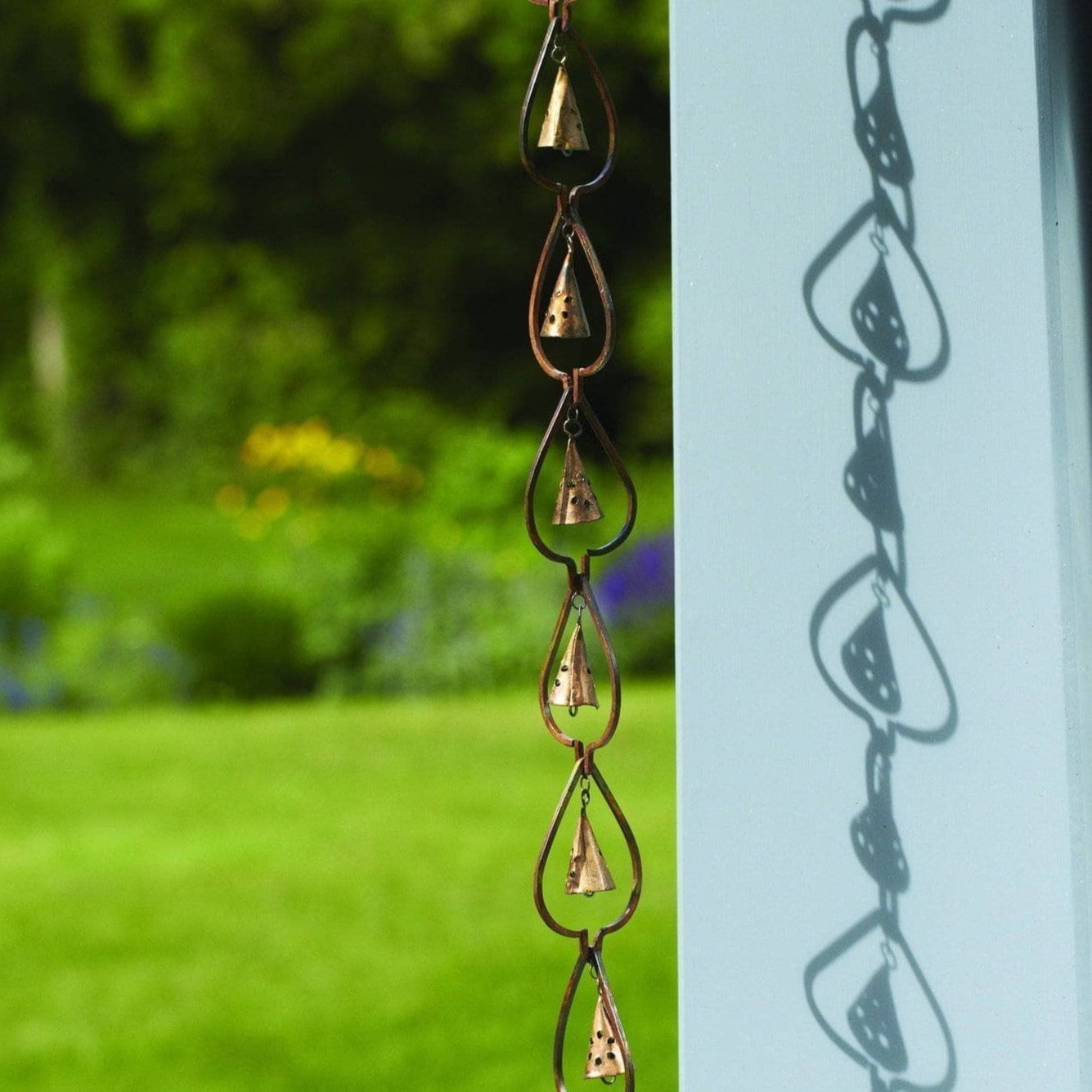Happy Gardens Aspen Rain Chain with Bell for Outdoor Gutters - Walmart.com