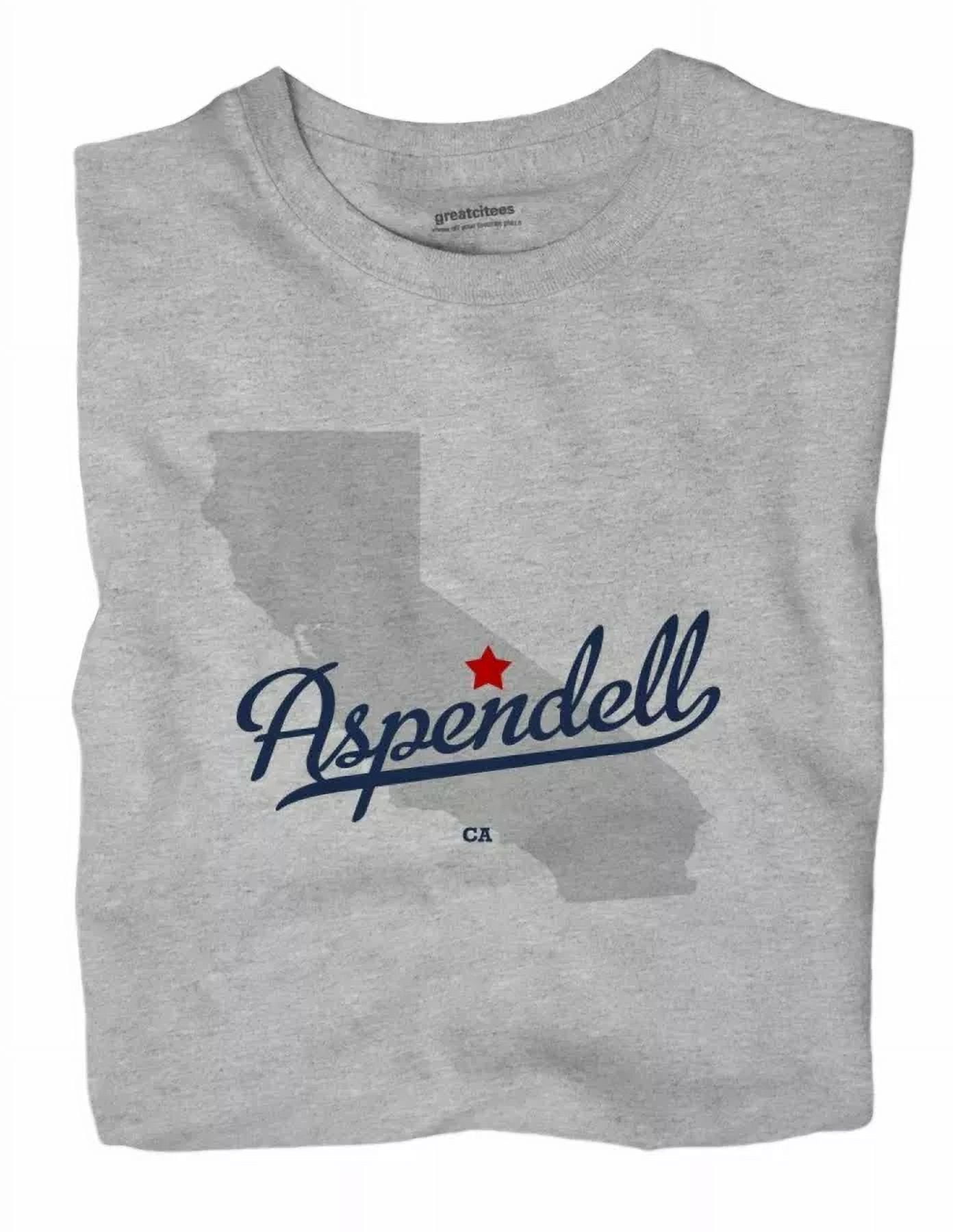 Aspendell California CA T-Shirt MAP - Walmart.com