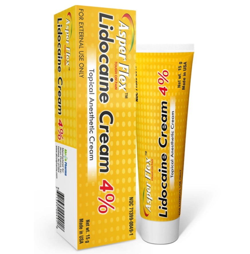 AsperFlex™ Lidocaine Cream 4% Topical Anesthetic Cream | 15g | Tough On ...