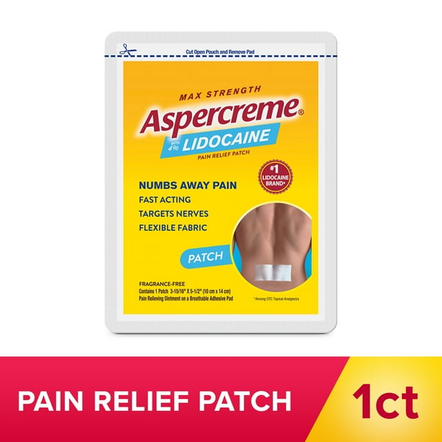 Aspercreme Lidocaine Pain Relief Patch, 1 Ct. - Walmart.com
