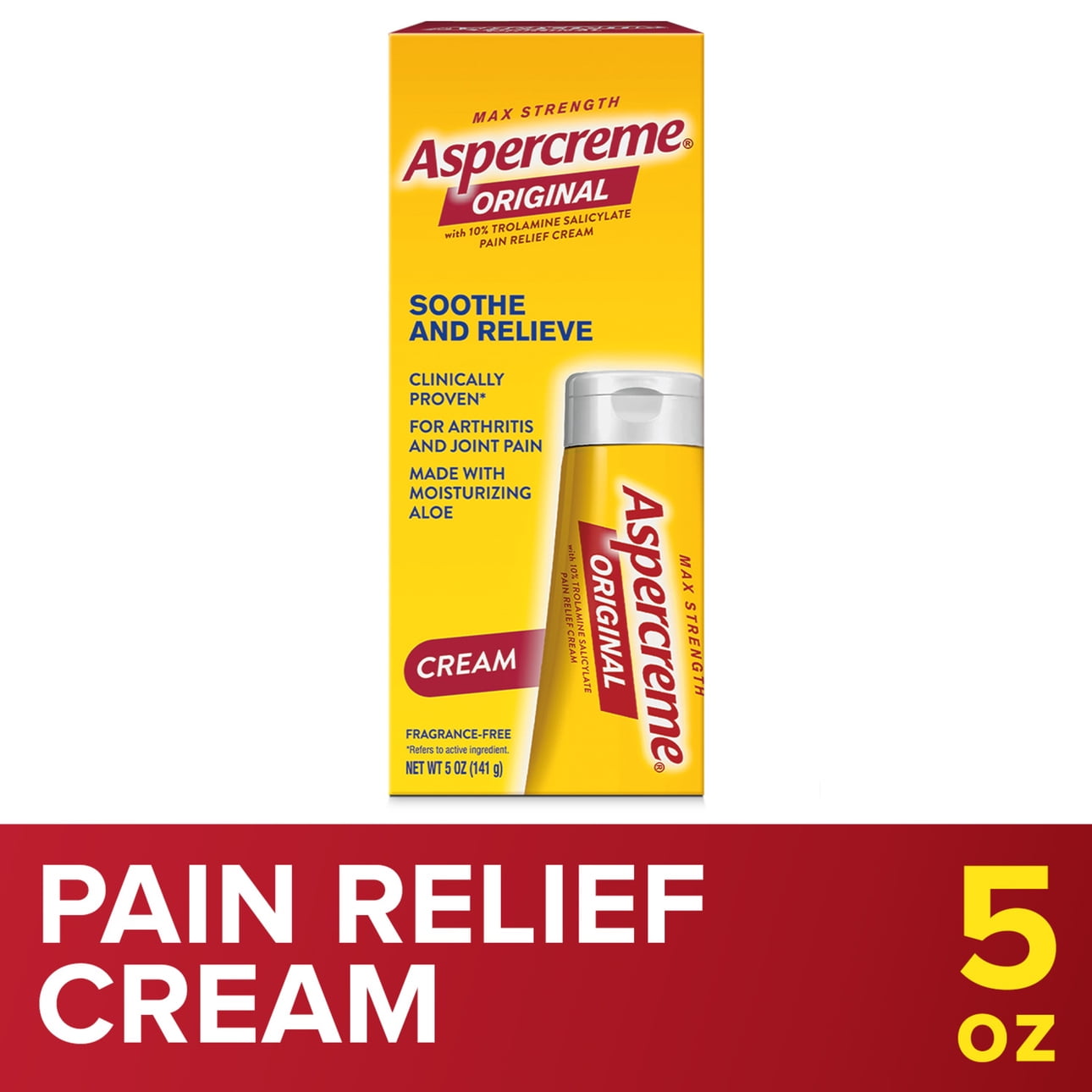 Aspercreme Maximum Strength Pain Relief Creme with Aloe, 5 Oz. HSA/FSA ...