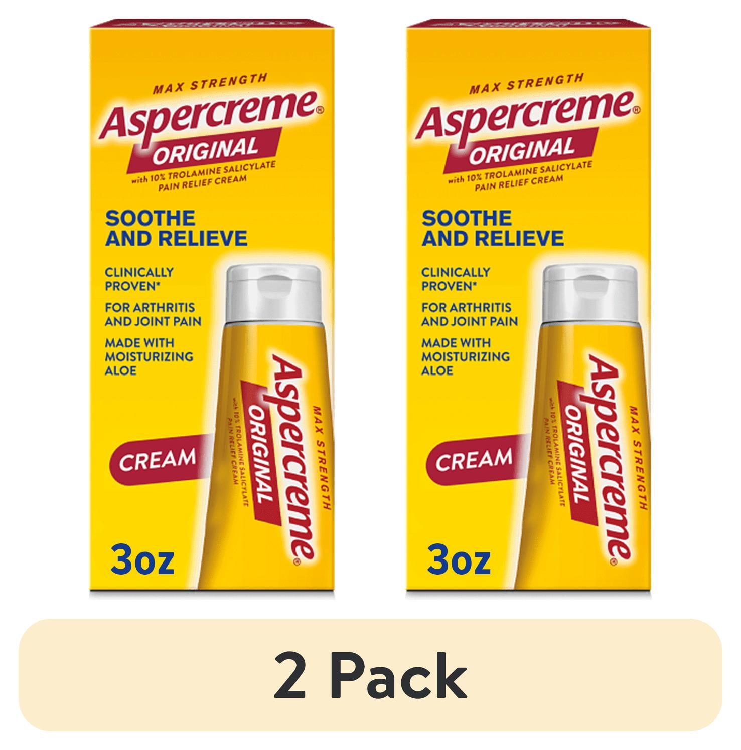 (2 pack) Aspercreme Original Pain Relief Cream with 10% Trolamine ...