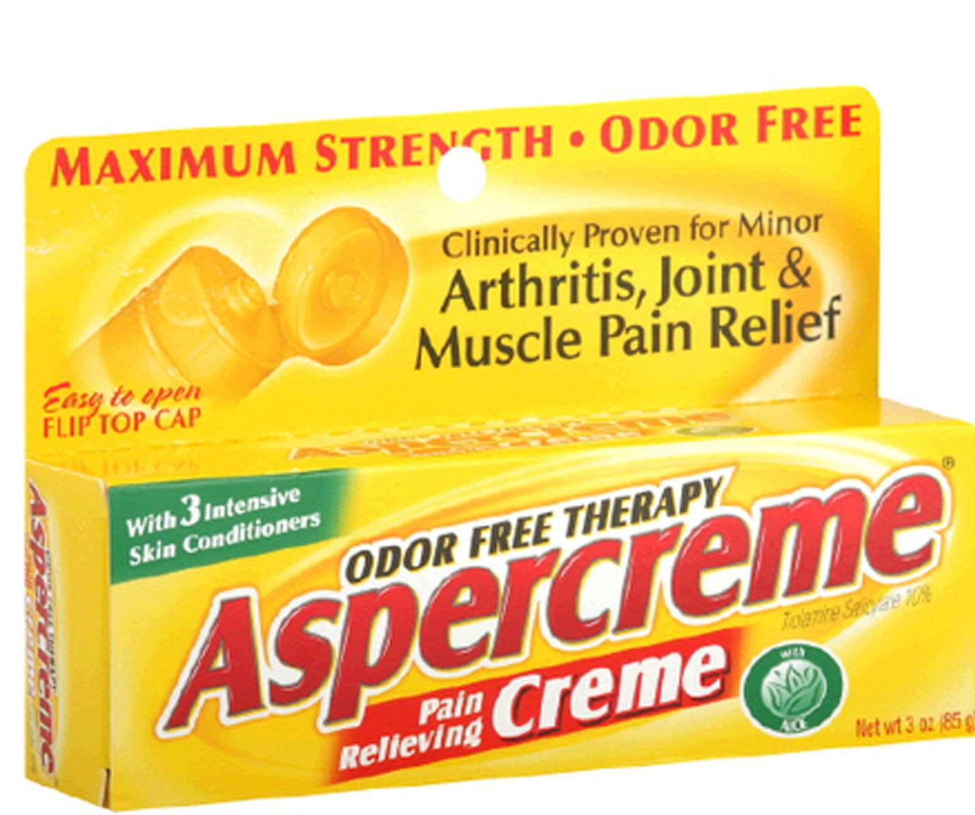 Aspercreme Pain Relieving Cream, 10% Trolamine Salicylate, 3 oz Tube ...