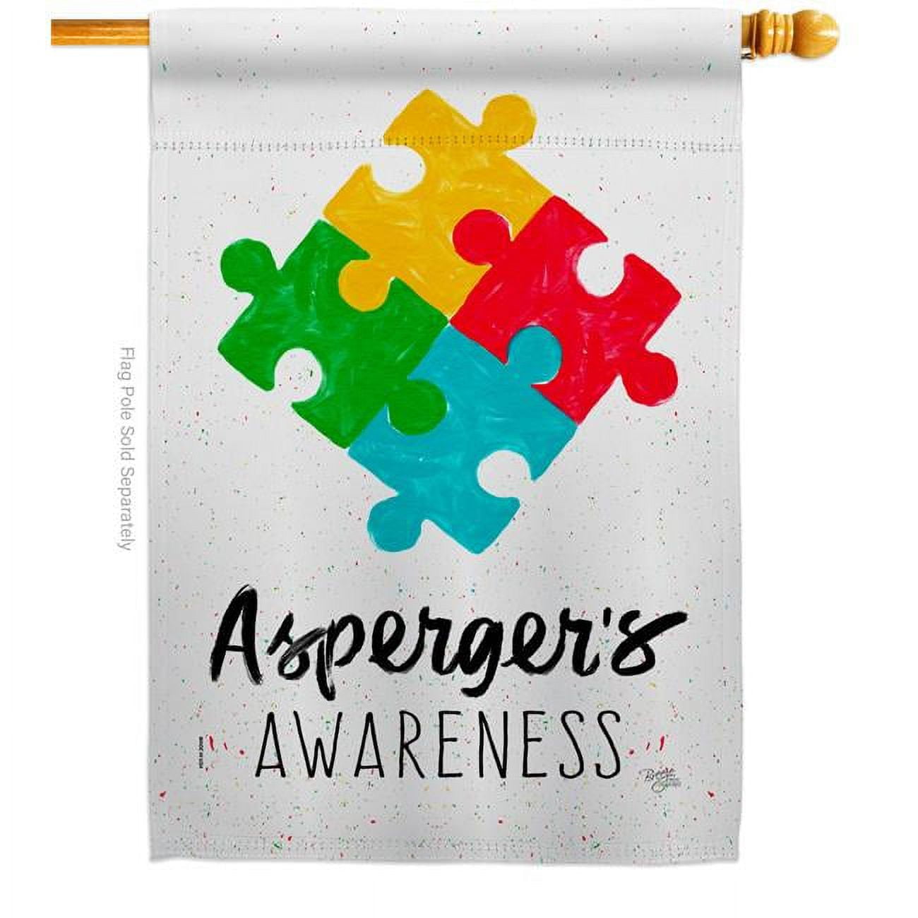 Aspergers Awarness Support Awareness 28 x 40 in. Double-Sided ...