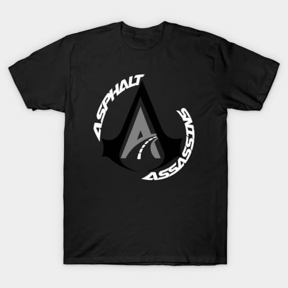 Asphalt Blk Wht Logo Modern Minimalist Urban Streetwear Unisex T-Shirt ...