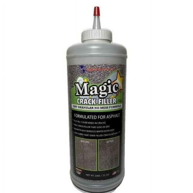 Asphalt- Magic Crack Filler - 2 LB Bottle - Walmart.com