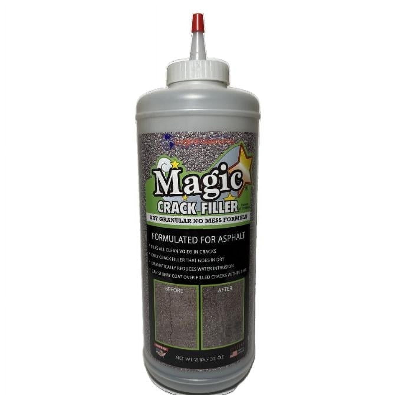 Asphalt- Magic Crack Filler - 2 LB Bottle - Walmart.com