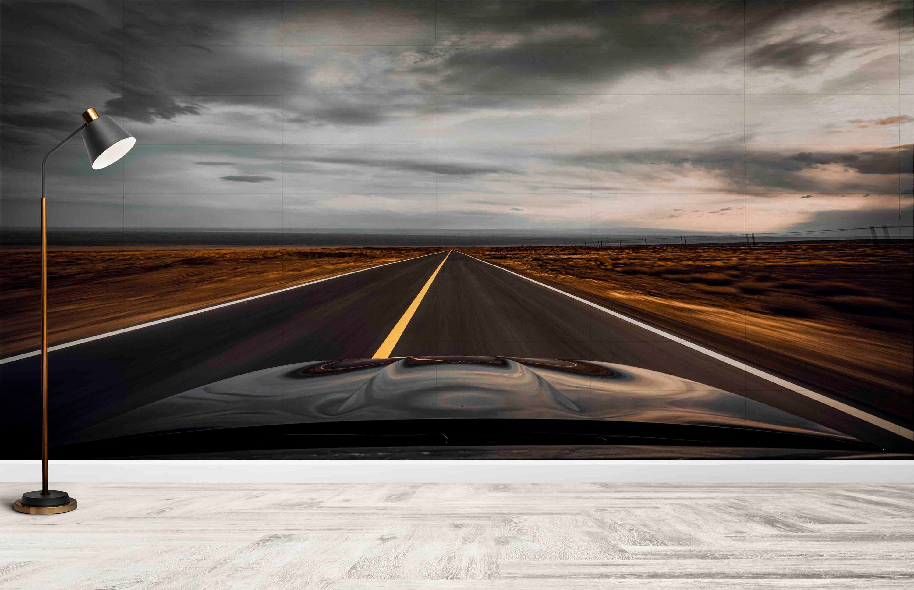 Asphalt Road Landscape, Modern Wallpaper, View Wall Mural, Paper Wall ...