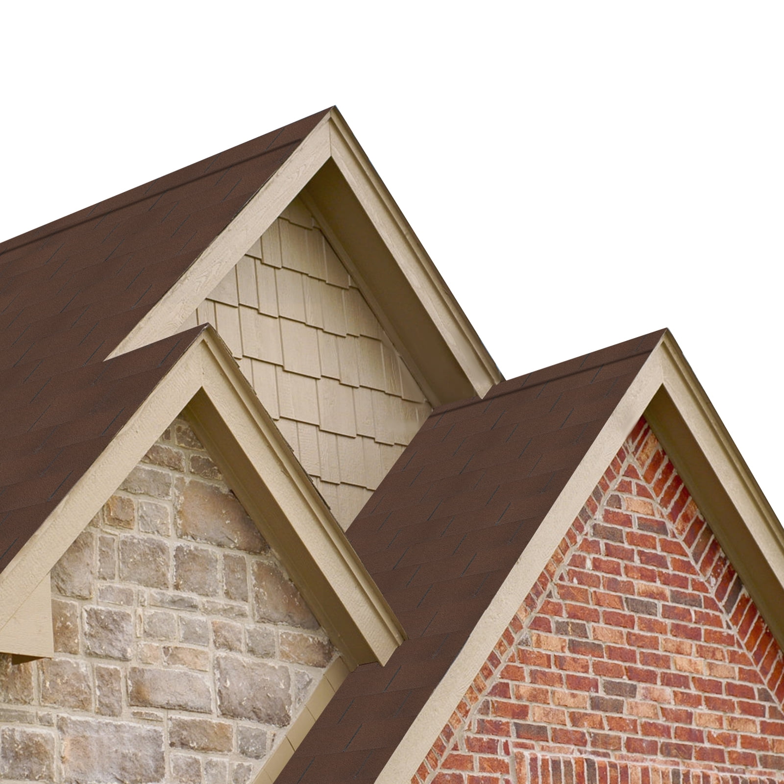 Asphalt Shingles Roof Tiles, 21Pcs Asphalt Roof Shingles (Brown ...