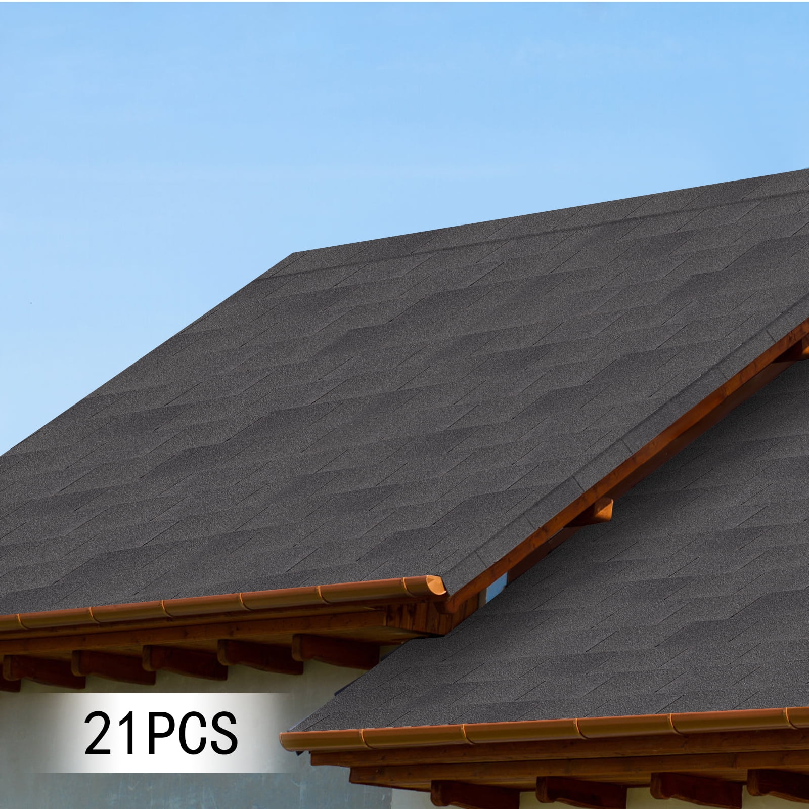 Asphalt Shingles Roof Tiles, 21Pcs Asphalt Roof Shingles (Grey ...