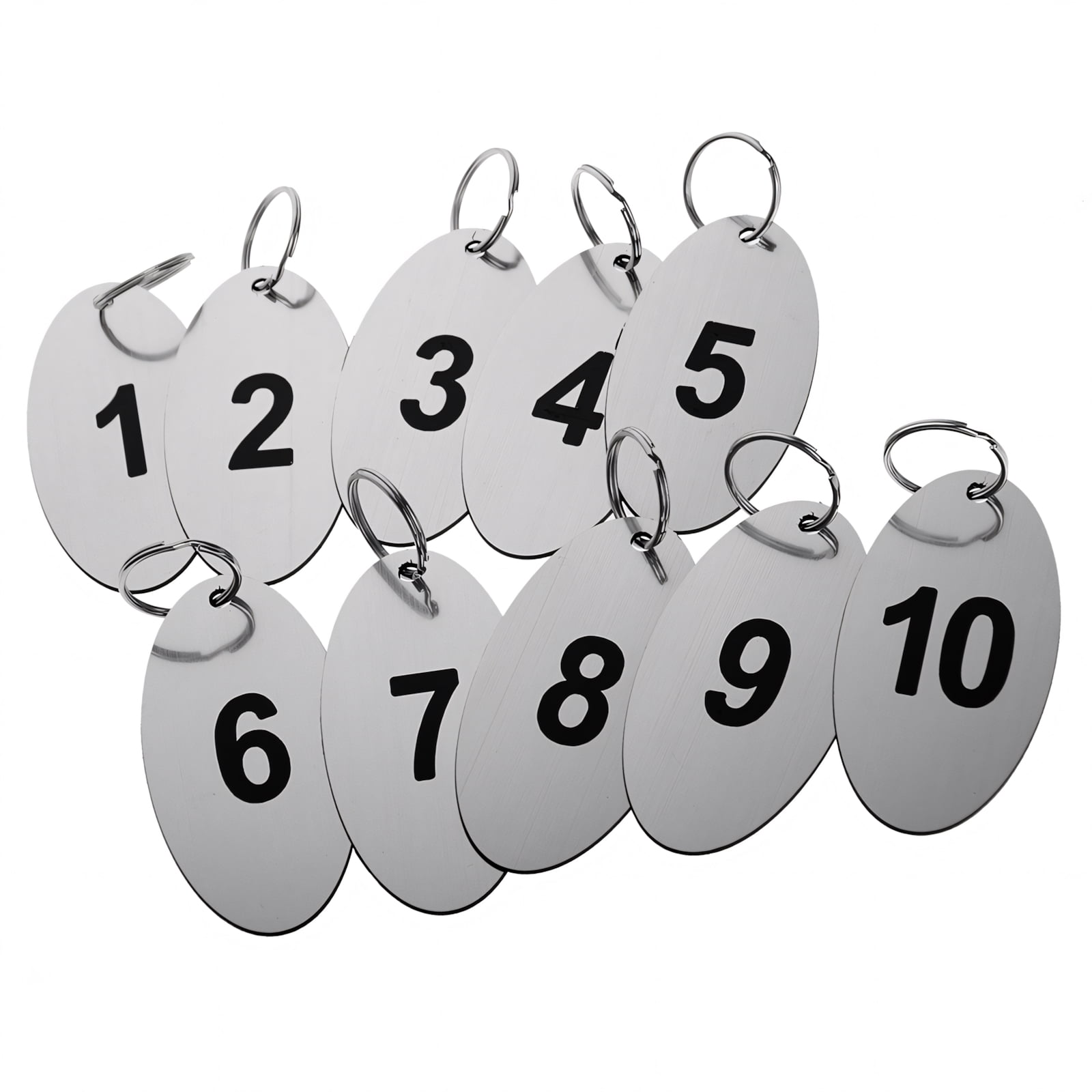 Aspire 20 Pcs Key Fobs, Key Tags, Oval Black Engraved Numbers 1 to 20 ...