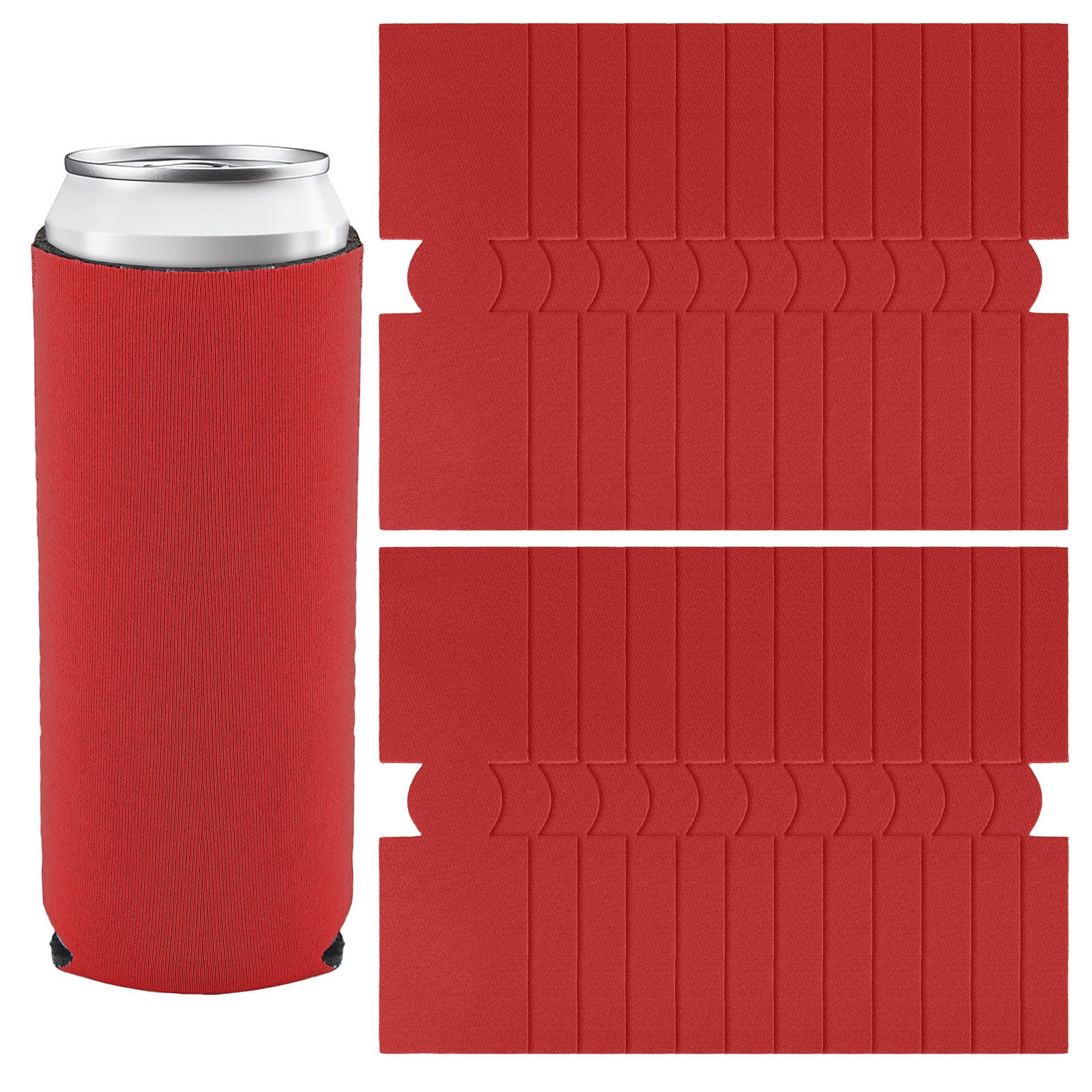 Aspire 25 Pcs Unsewn Neoprene Slim Can Cooler Sleeves for DIY Projects ...