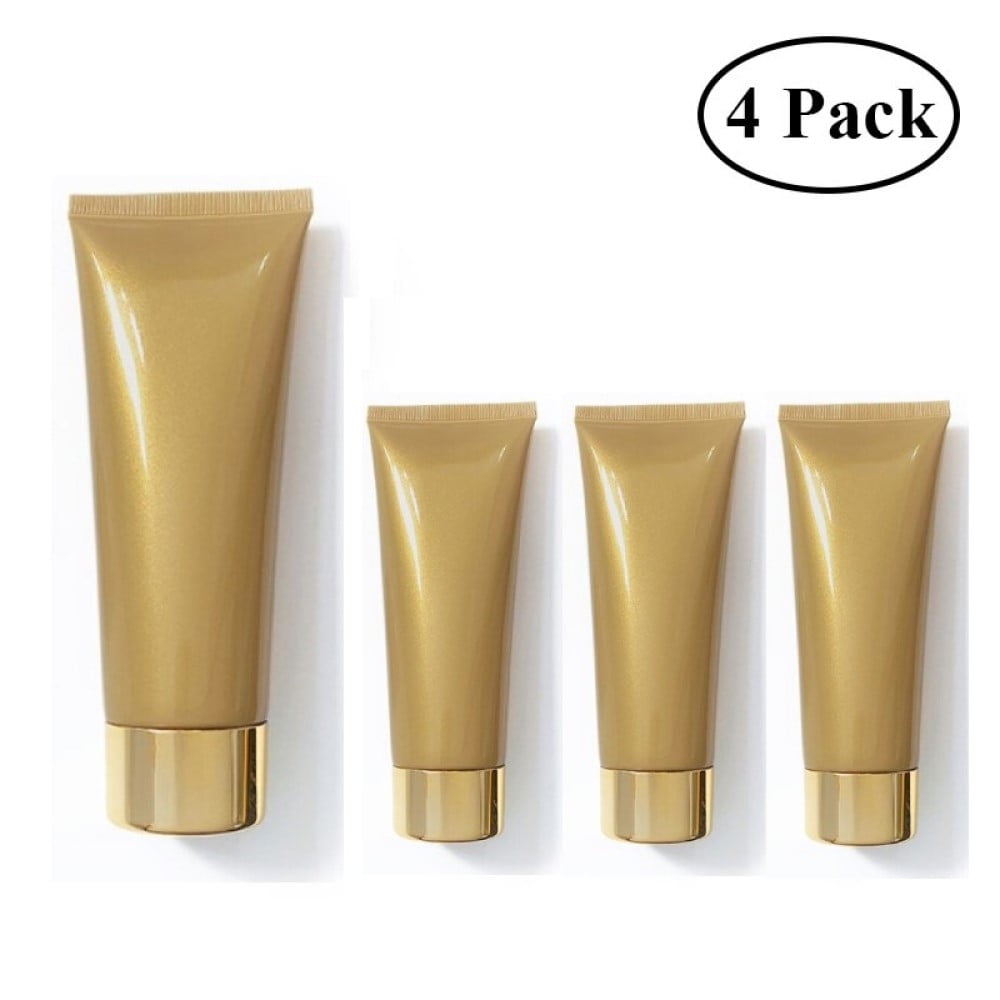 Aspire 4 Pack 1.7 oz/3.4 oz Gold Plastic Cosmetic Tube Squeezable Tubes ...