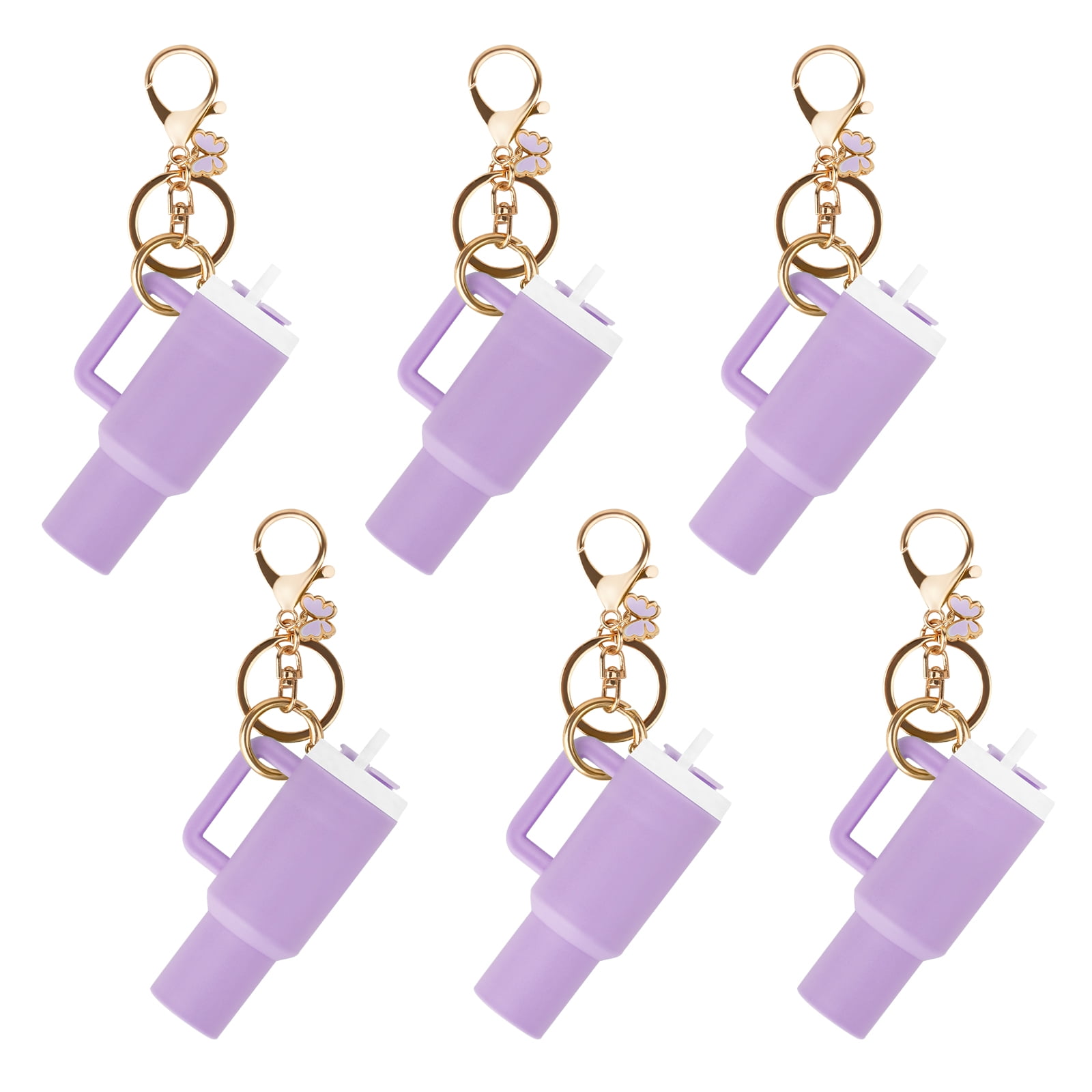 Aspire 6Pcs Mini Tumbler Keychains with Butterfly, Cute Cup Accessories ...
