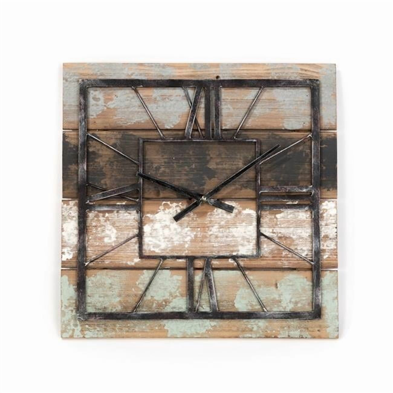 Aspire 8217 20 x 20 x 1.5 in. Weston Square Wall Clock, Multi Color ...