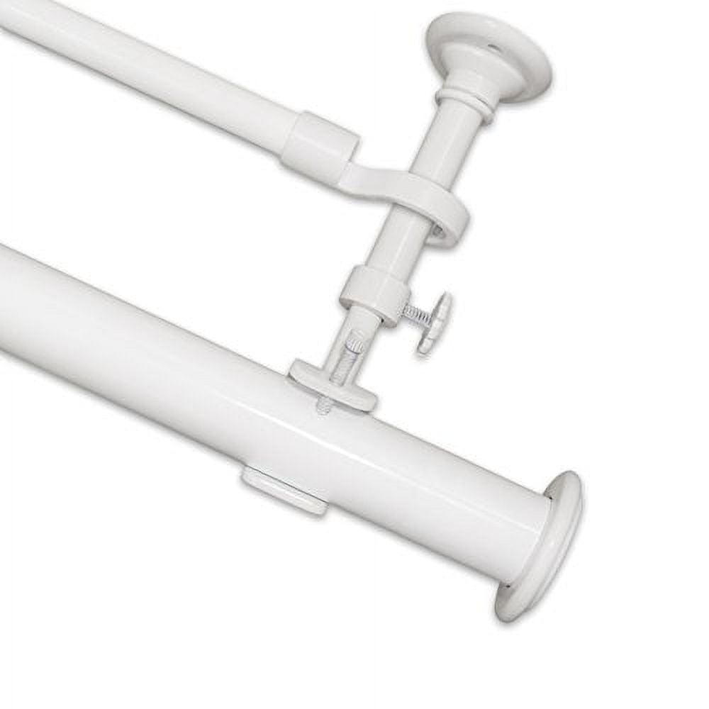 Aspire Double Rod End Cap, 74-100", White - Walmart.com