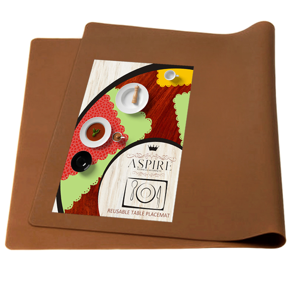 Aspire Extra-Large Reusable Non-Slip Table Topper Silicone Placemat 16 ...