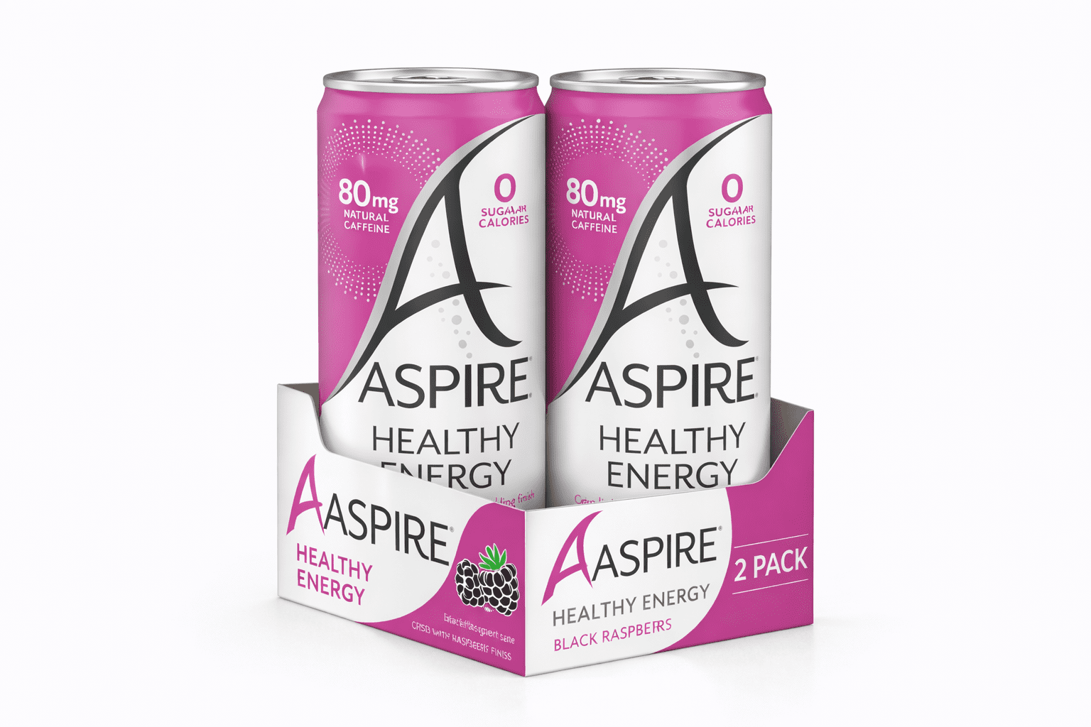 Aspire Healthy Energy – Black Raspberry | 2 Pack (12 fl oz Cans) | Zero ...
