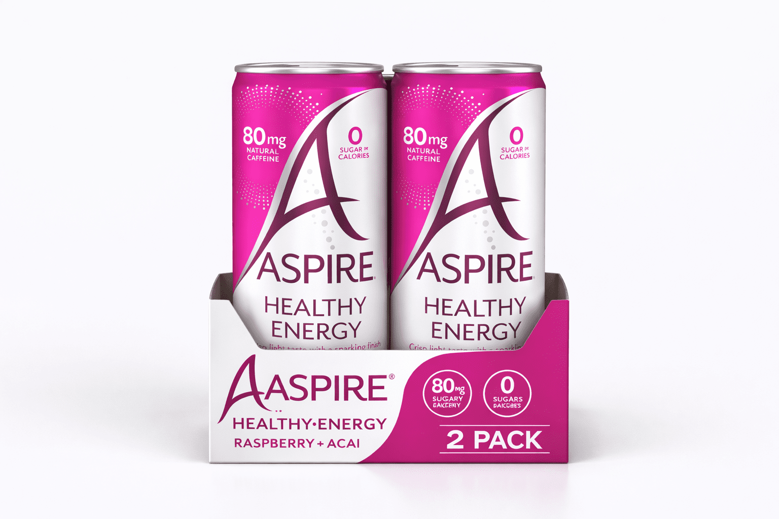 Aspire Healthy Energy – Raspberry + Acai | 2 Pack (12 fl oz Cans ...