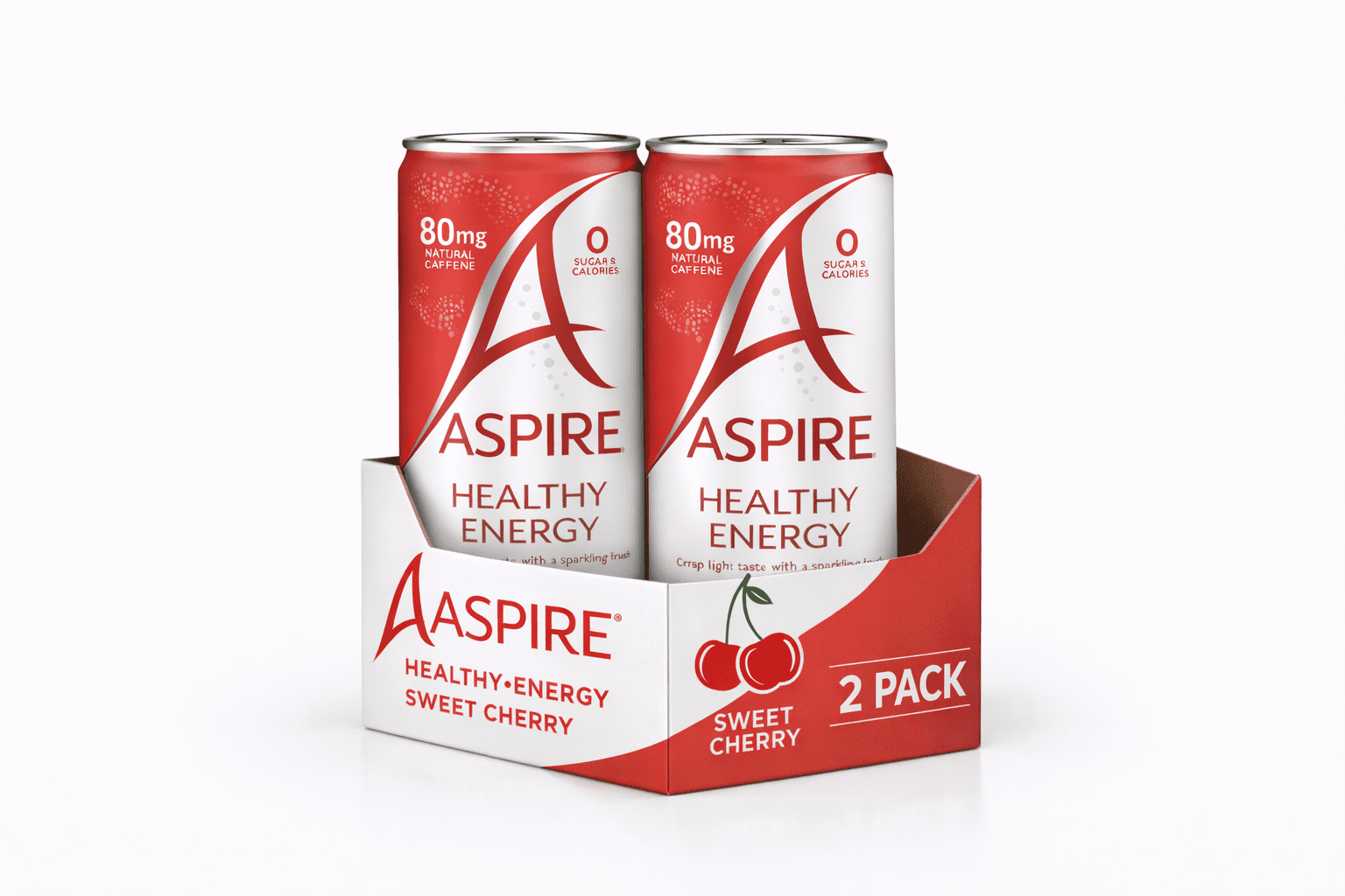 Aspire Healthy Energy – Sweet Cherry | 2 Pack (12 fl oz Cans) | Zero ...