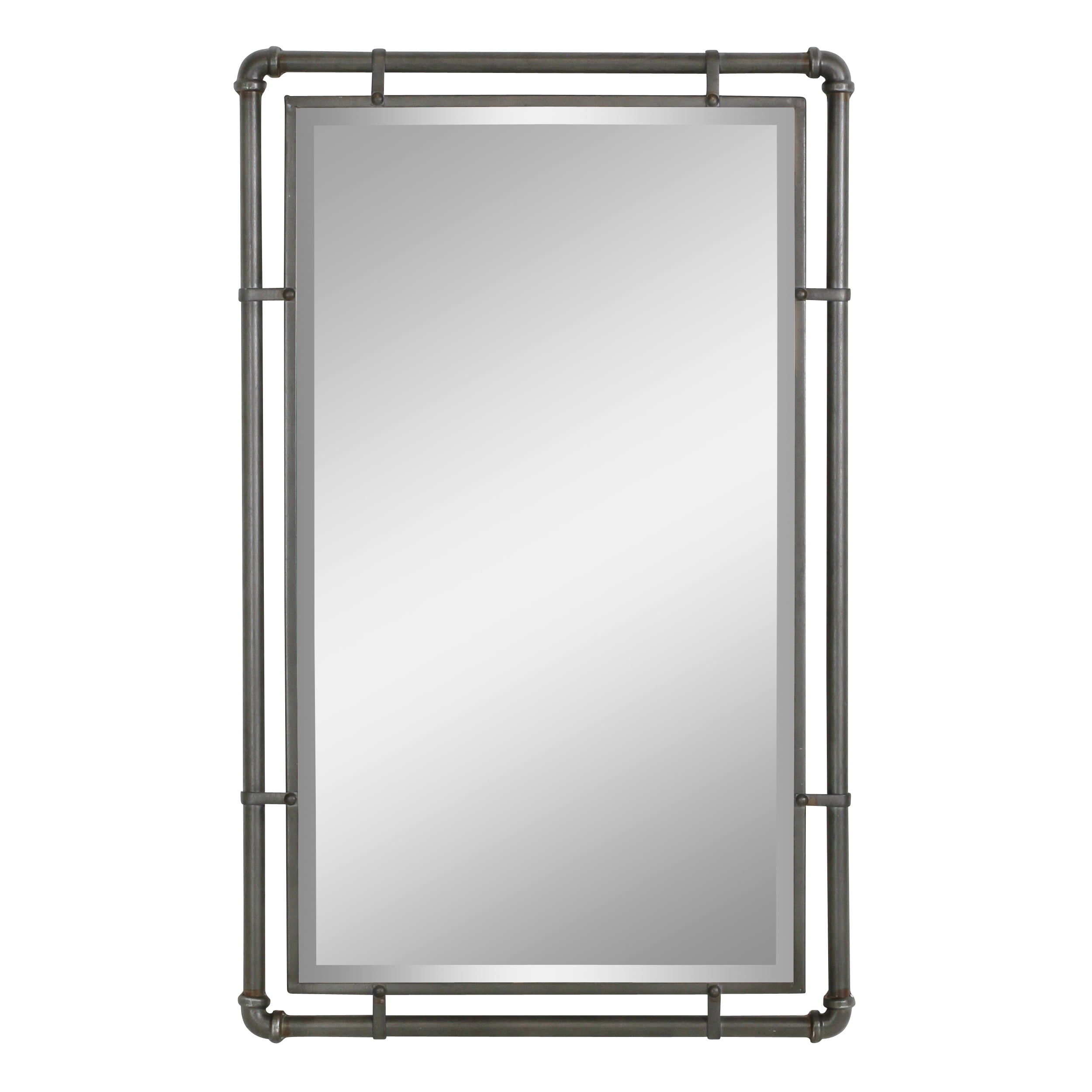 Aspire Home Accents Morse Industrial Metal Wall Mirror - Gray - Walmart.com