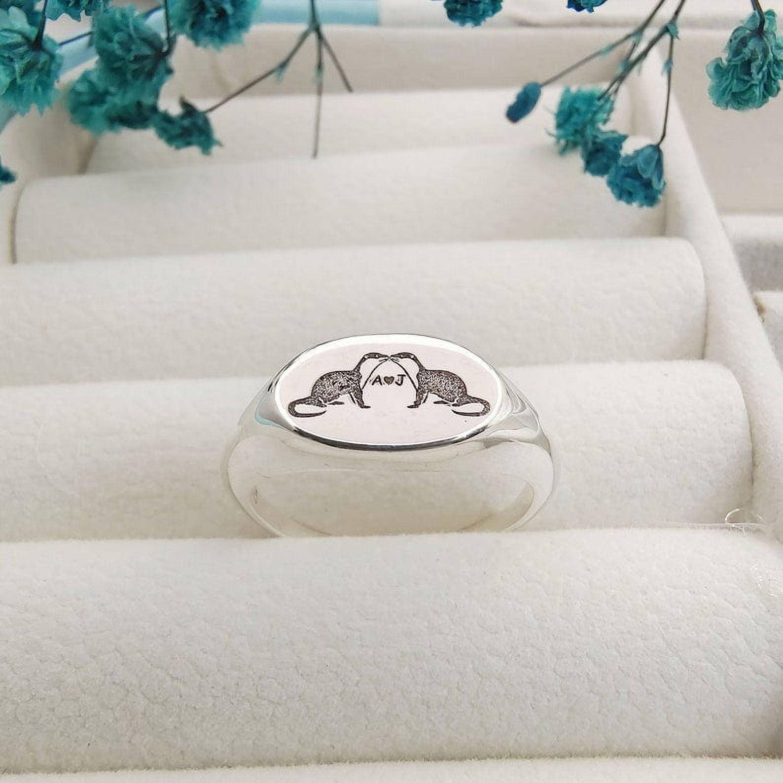 Aspire Jewels-Sea Otter Ring, Sterling Silver Otter Couple Ring ...