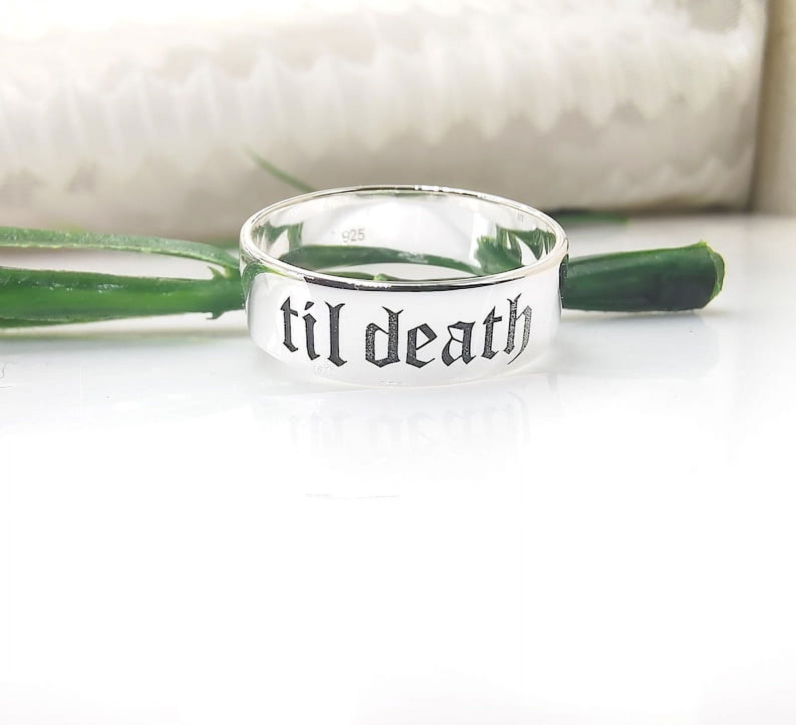 Aspire Jewels-Til Death Ring, 925 Solid Sterling Silver Ring ...