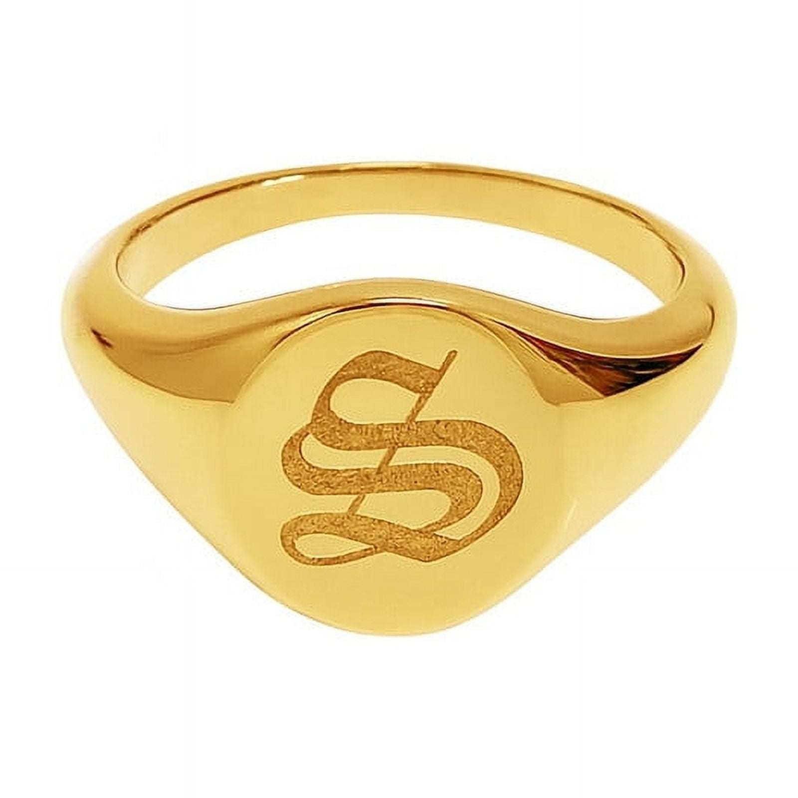 Aspire Jewels-Unisex Old English Initial Signet Ring – Personalized ...