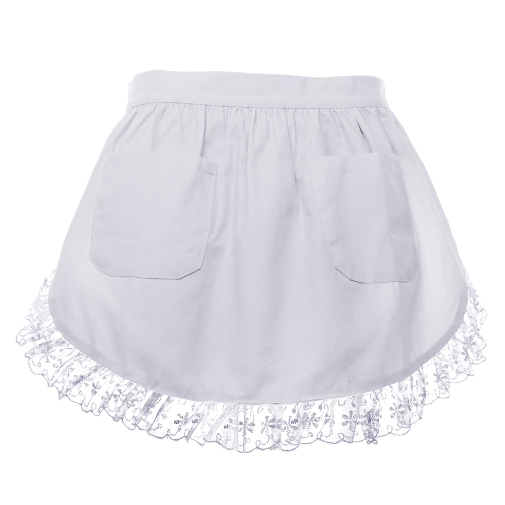 Aspire Maid Costume Waist Apron for Lady, Christmas Lace Cotton Half ...