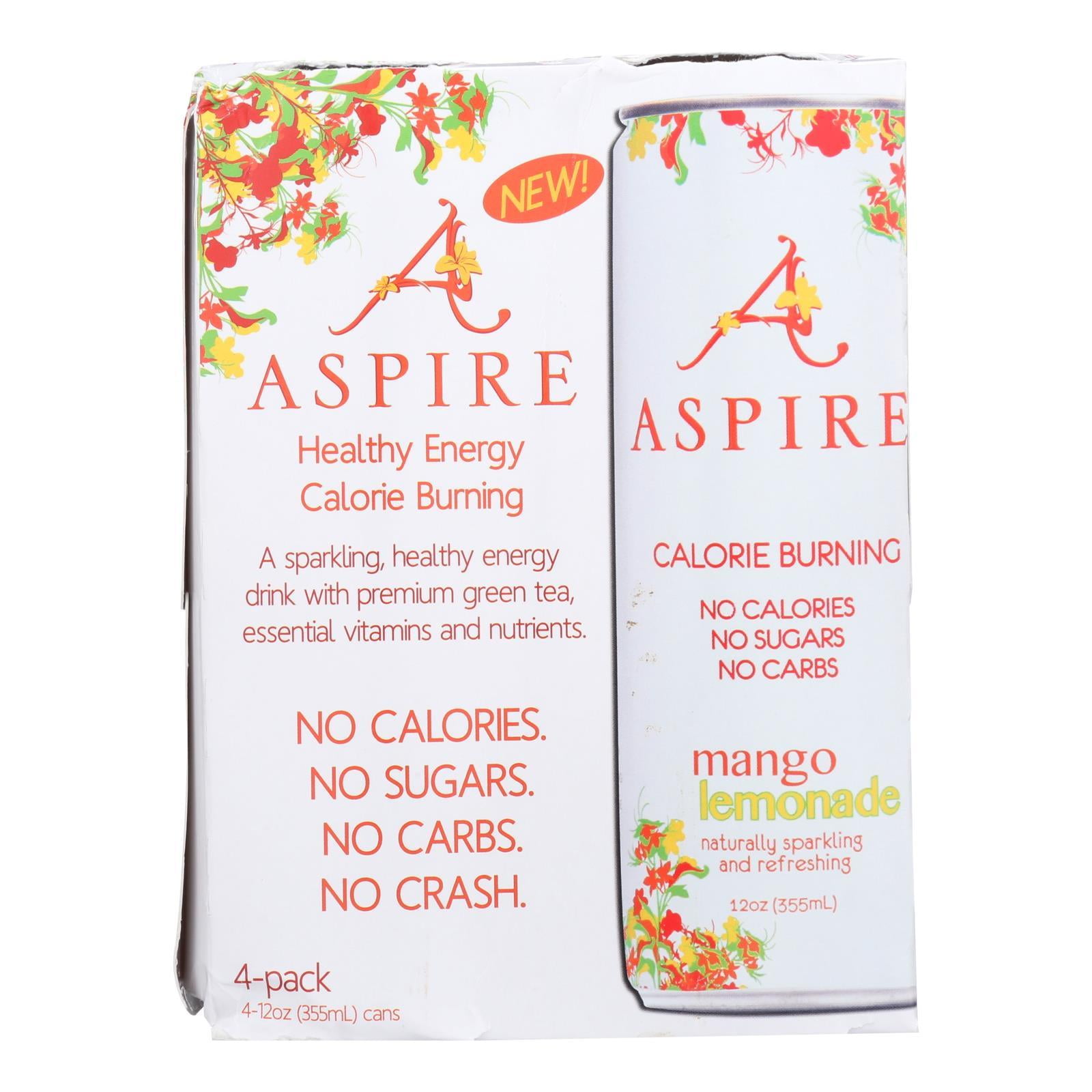 Aspire Mango Lemonade Sparkling Beverage - Case of 6 - 4/12 OZ ...