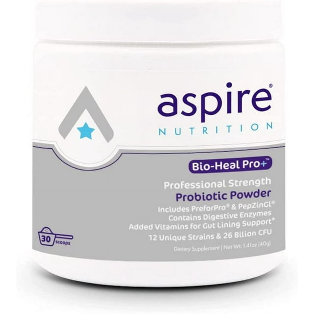 Aspire Nutrition Bio-Heal Pro+ Plus Probiotic Formula, Digestive Powder ...