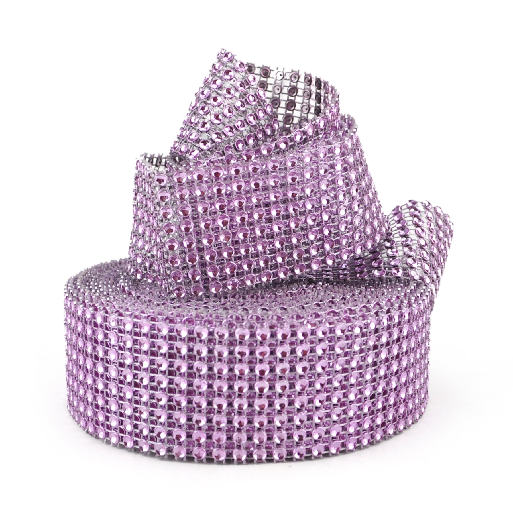 Aspire Silver Rhinestone Ribbon, Diamond Rhinestone Mesh Ribbon, 1.5" x ...
