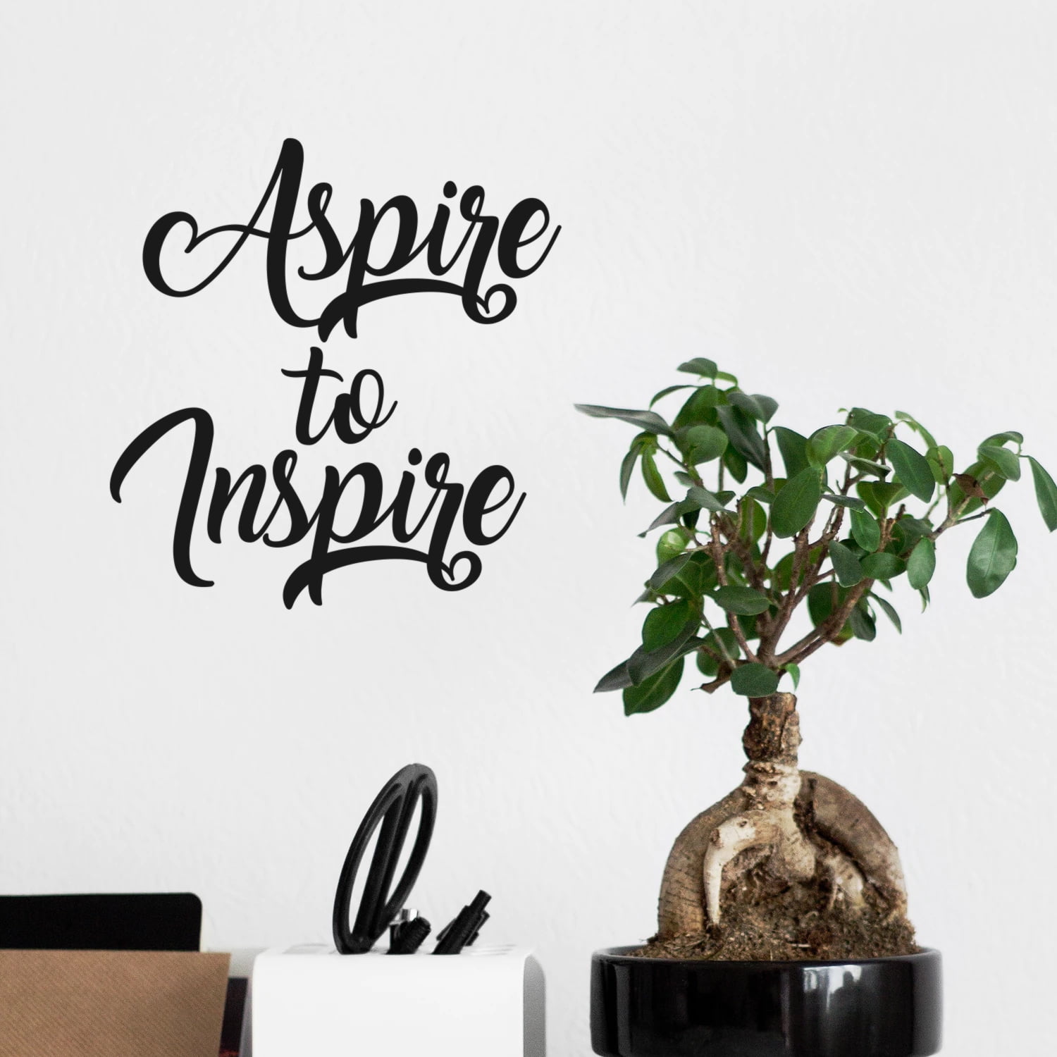 Aspire To Inspire - Inspirational Quotes Wall Art Vinyl Decal 20" x 20 ...