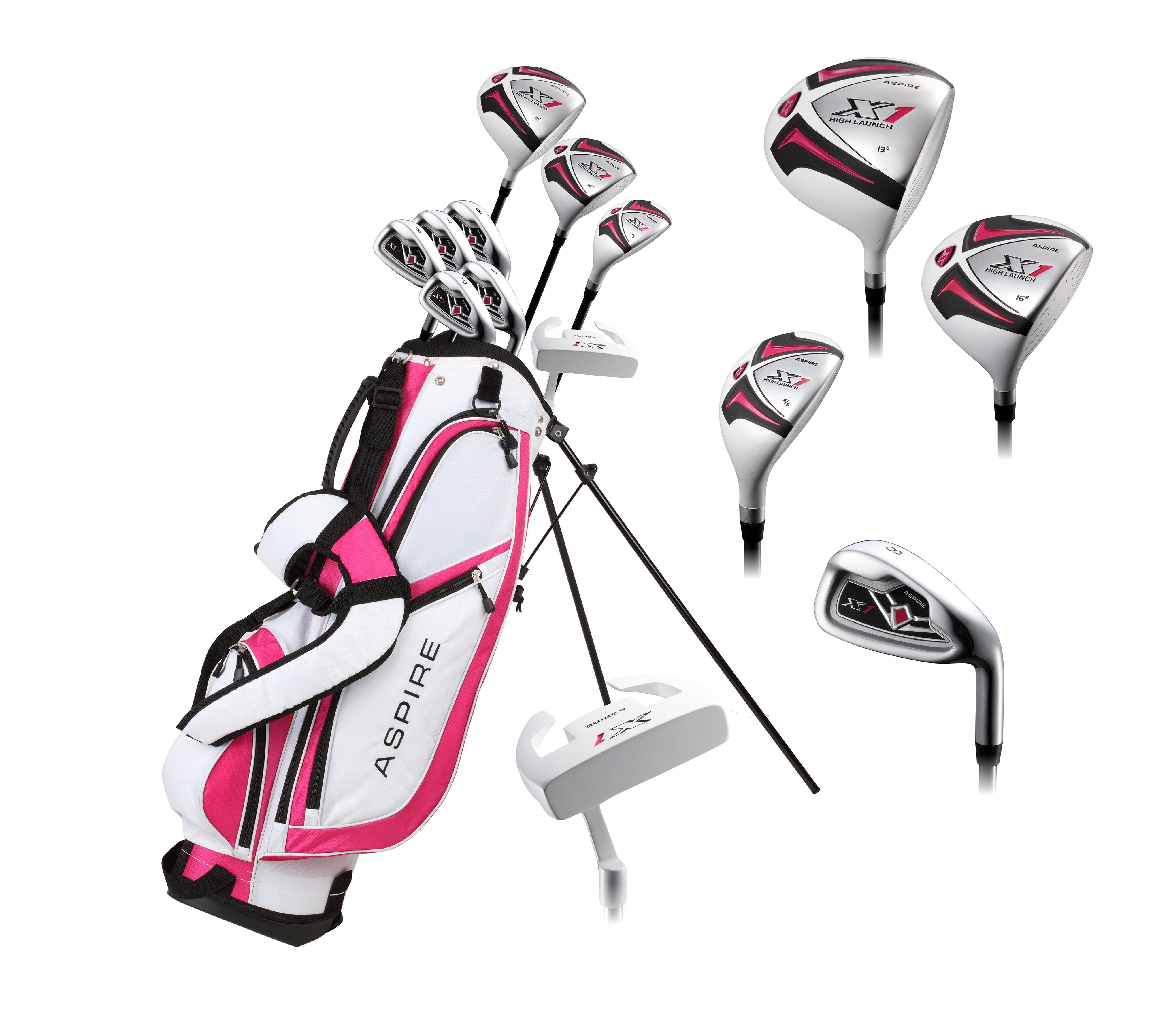 Aspire X1 Right Handed Golf Club Set for Women - Complete Package with ...