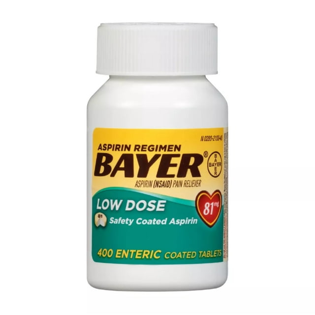 Aspirin Regimen Bayer 81mg Enteric Coated Tablets, #1 Doctor ...