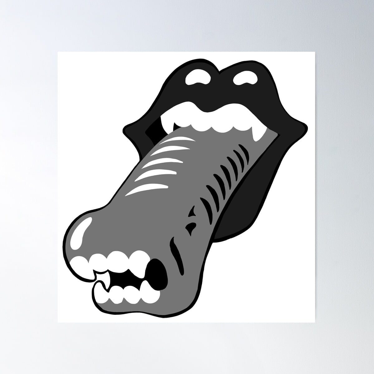 Asplenia Studios: Alien Lips Poster Wall Art, Modern Wall Decor For ...