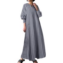 jsaierl Womens Muslim Open Front Chiffon Maxi Cardigan Abaya Robe Kaftan Loose Dress Head Wrap ...