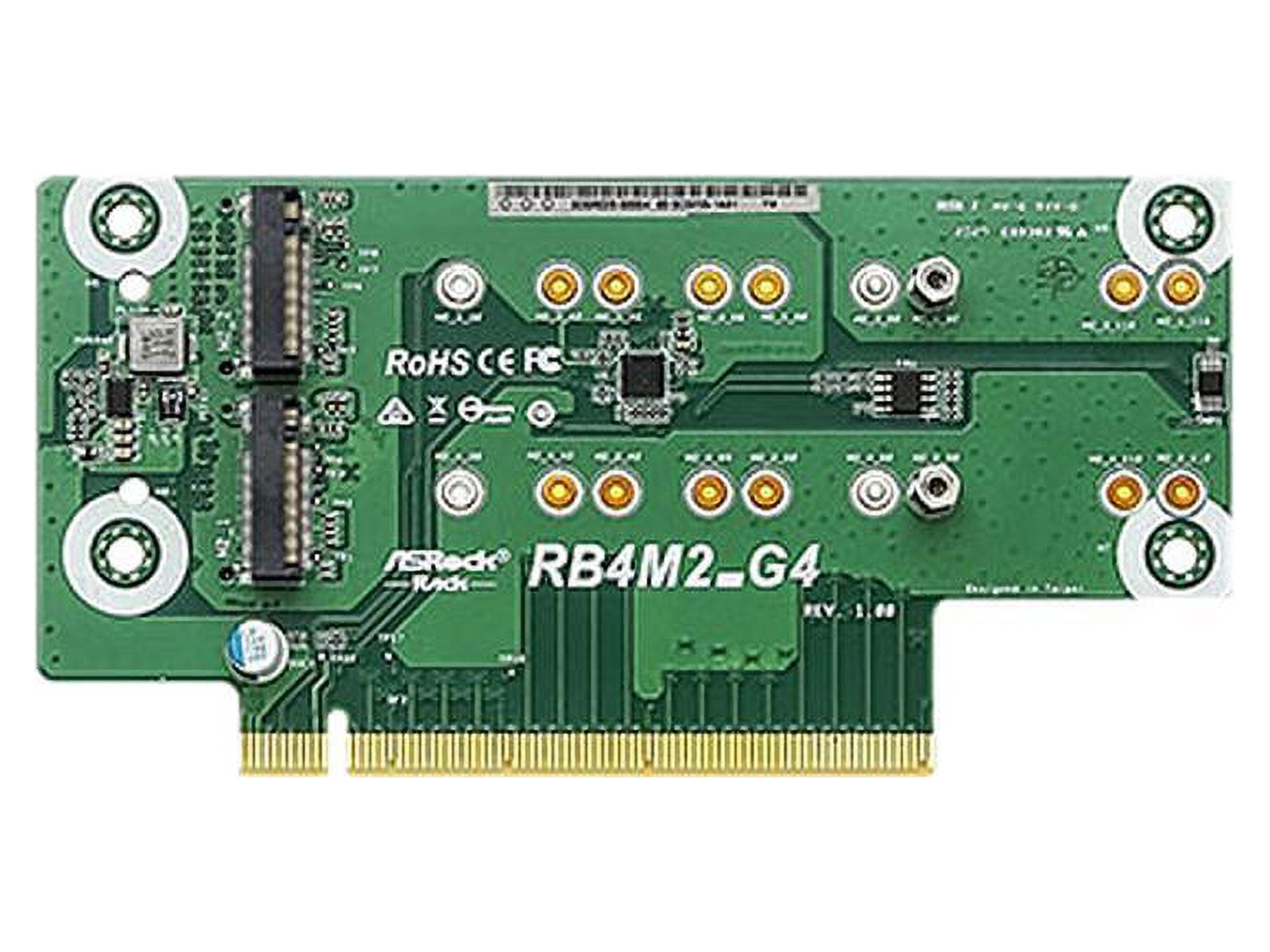 Asrock Rack Server Riser Card/Accessories RB4M2_G4 PCIe4.0 4xM.2 M-key ...