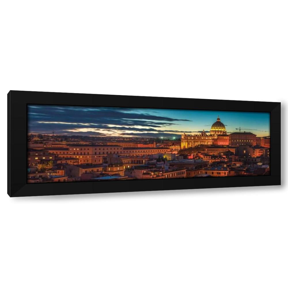 Assaf Frank 24x11 Black Modern Wood Framed Wall Art Titled - Vatican ...