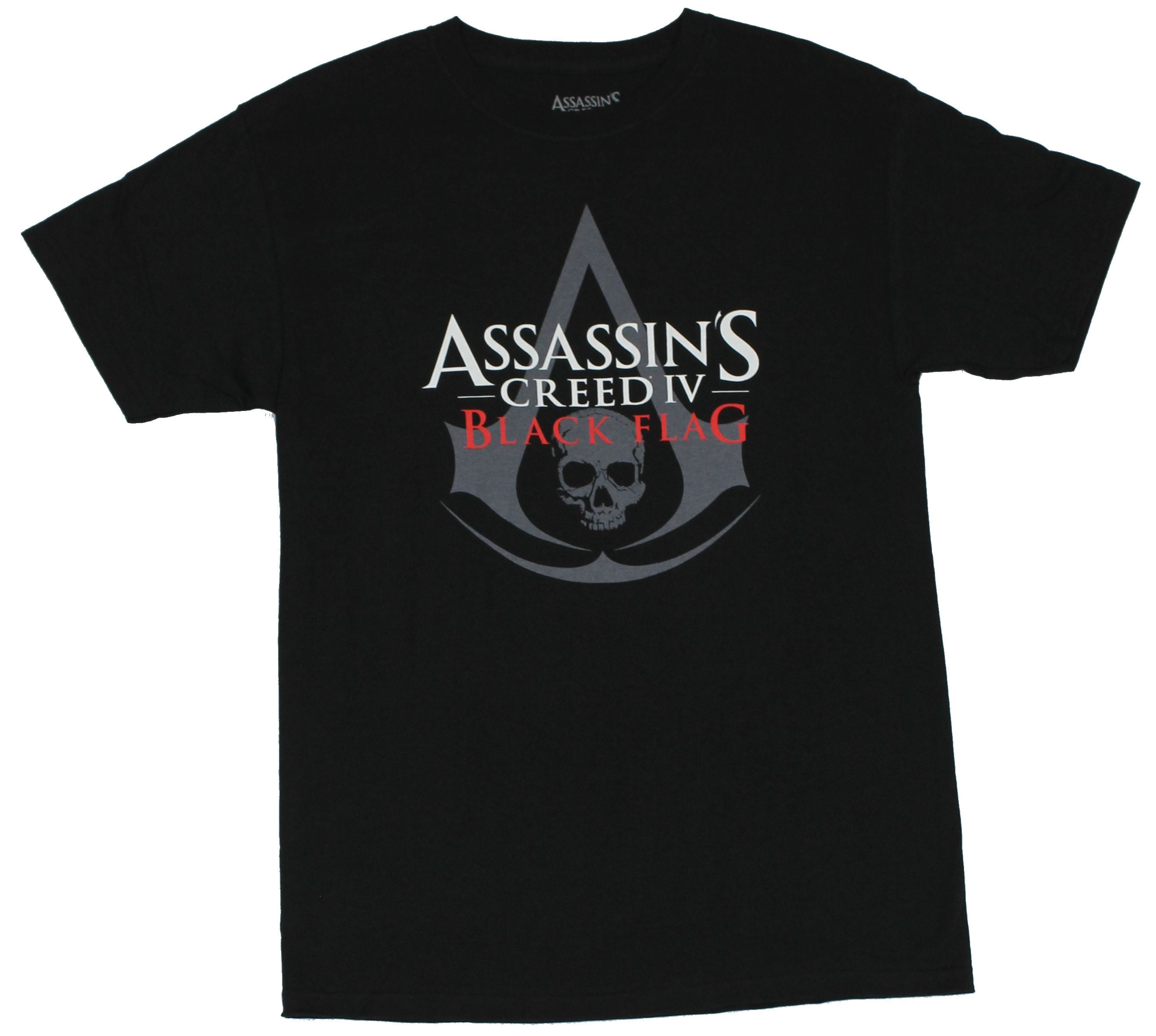 Assassin's Creed IV Mens T-Shirt - Black Flag Simple Gray Logo Under ...